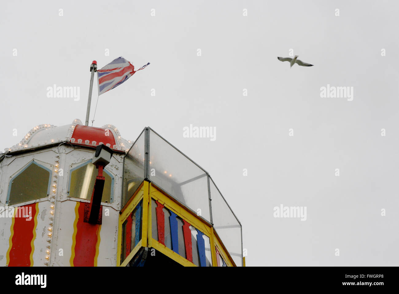 Brighton pier flag hi-res stock photography and images - Alamy