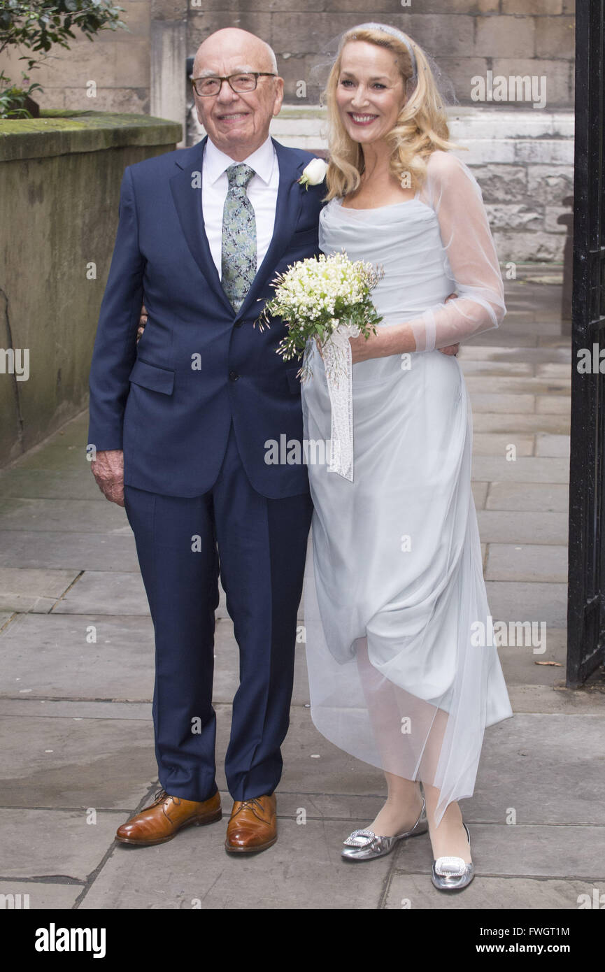 Celebrities attend Jerry Hall and Rupert Murdoch's wedding in St Bride ...