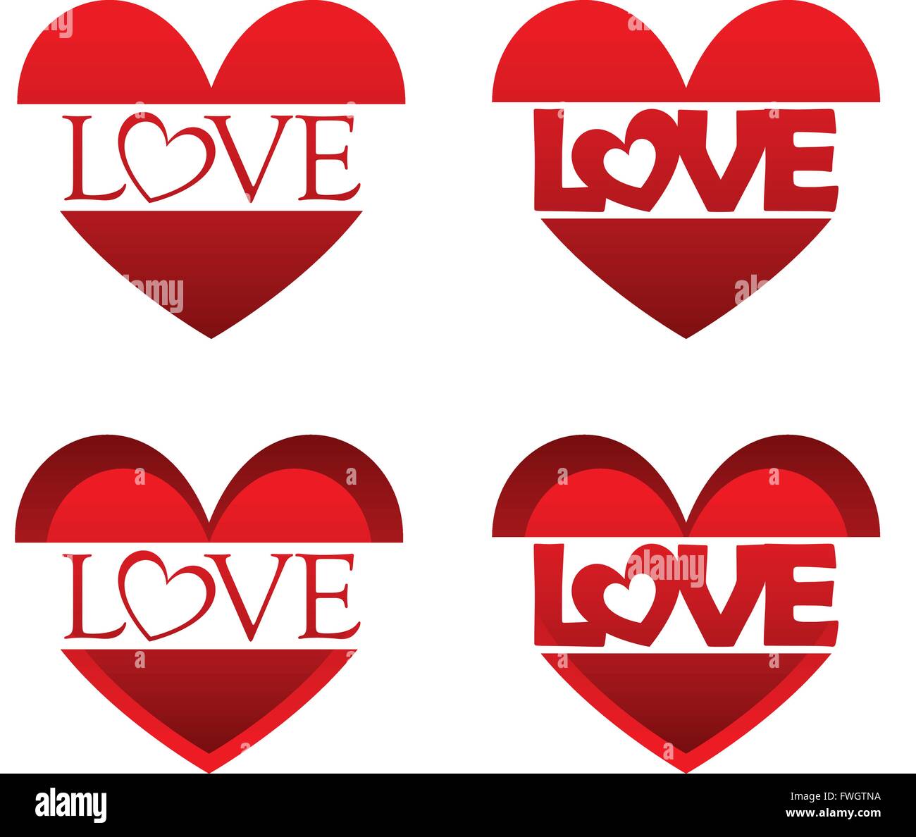 Illustration Vector Graphic Hearts, Love and Romantic for different ...
