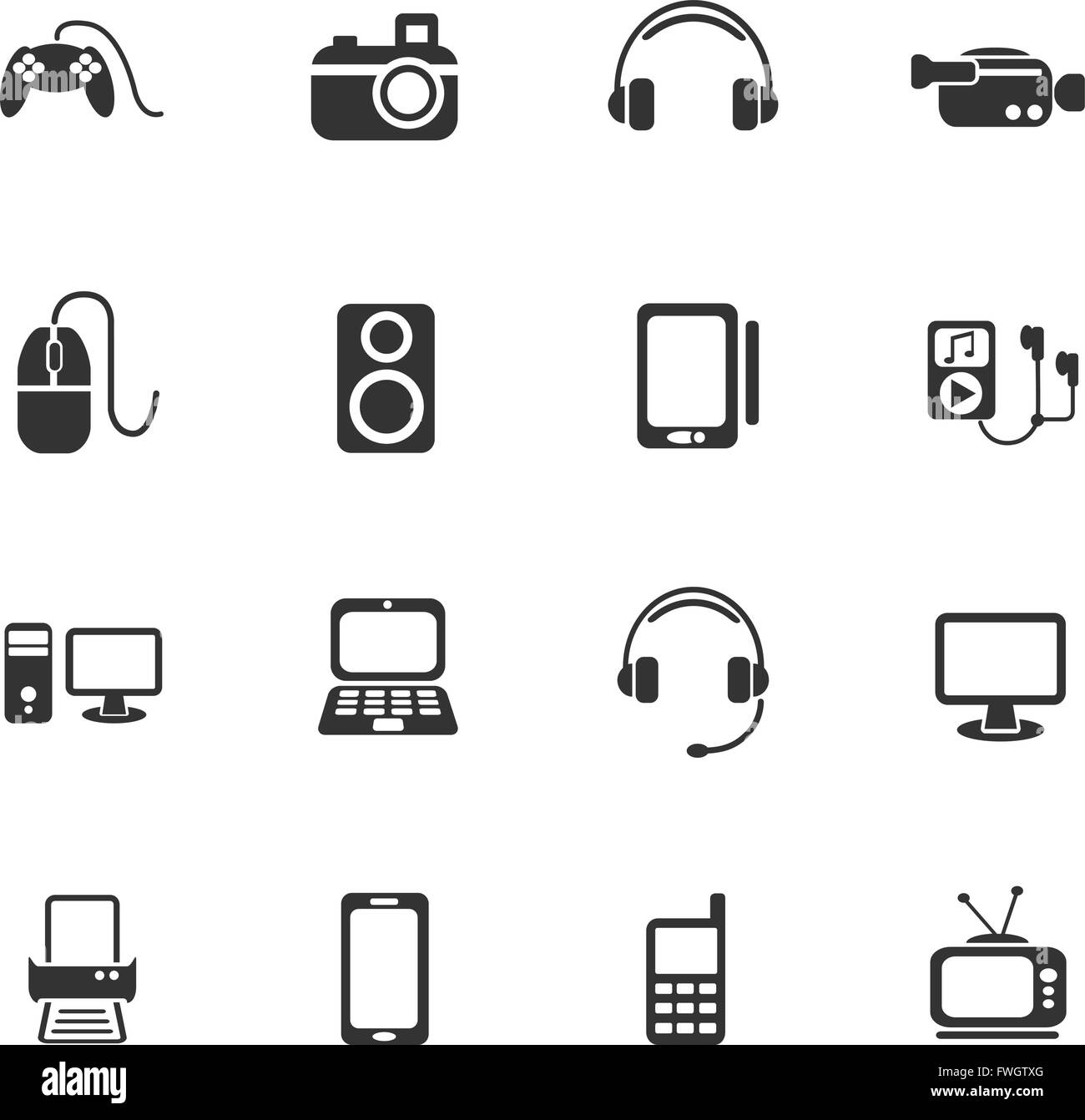 gadget web icons for user interface design Stock Vector Image & Art - Alamy