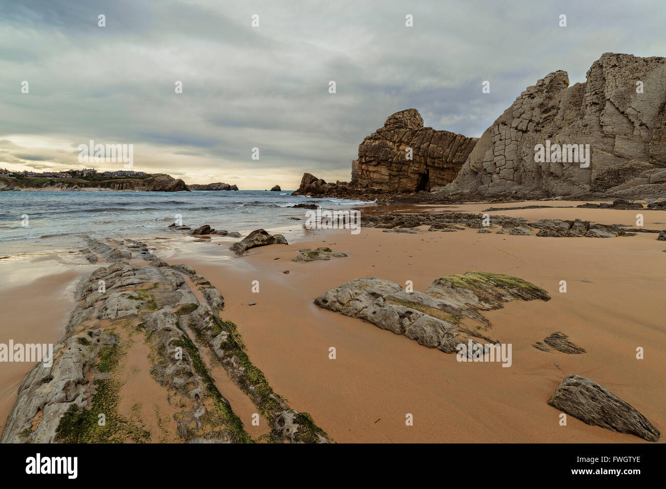 Portio beach. Cantabria, Spain. Europe Stock Photo - Alamy