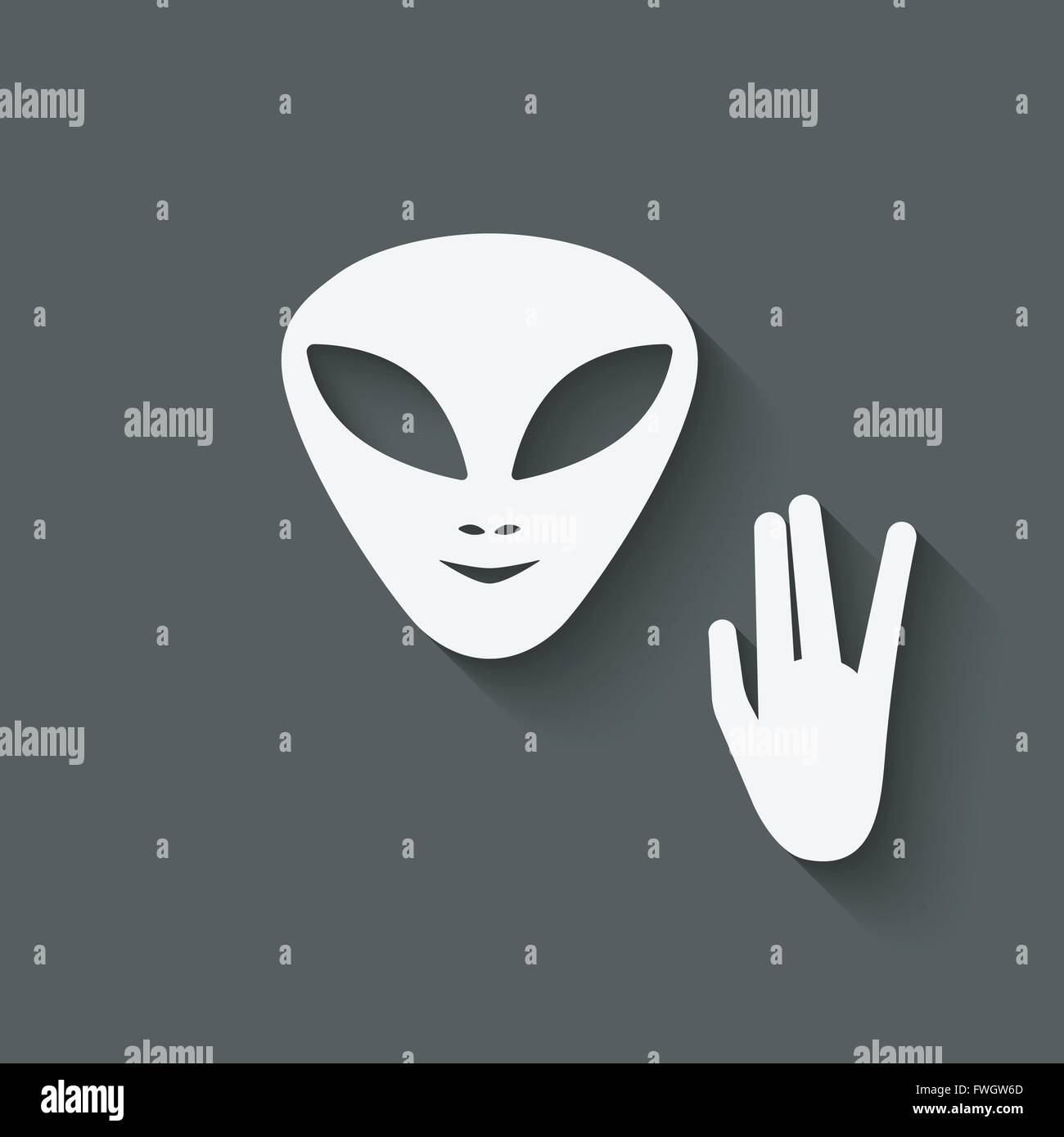 alien head sign - vector illustration. eps 10 Stock Vector Image & Art ...