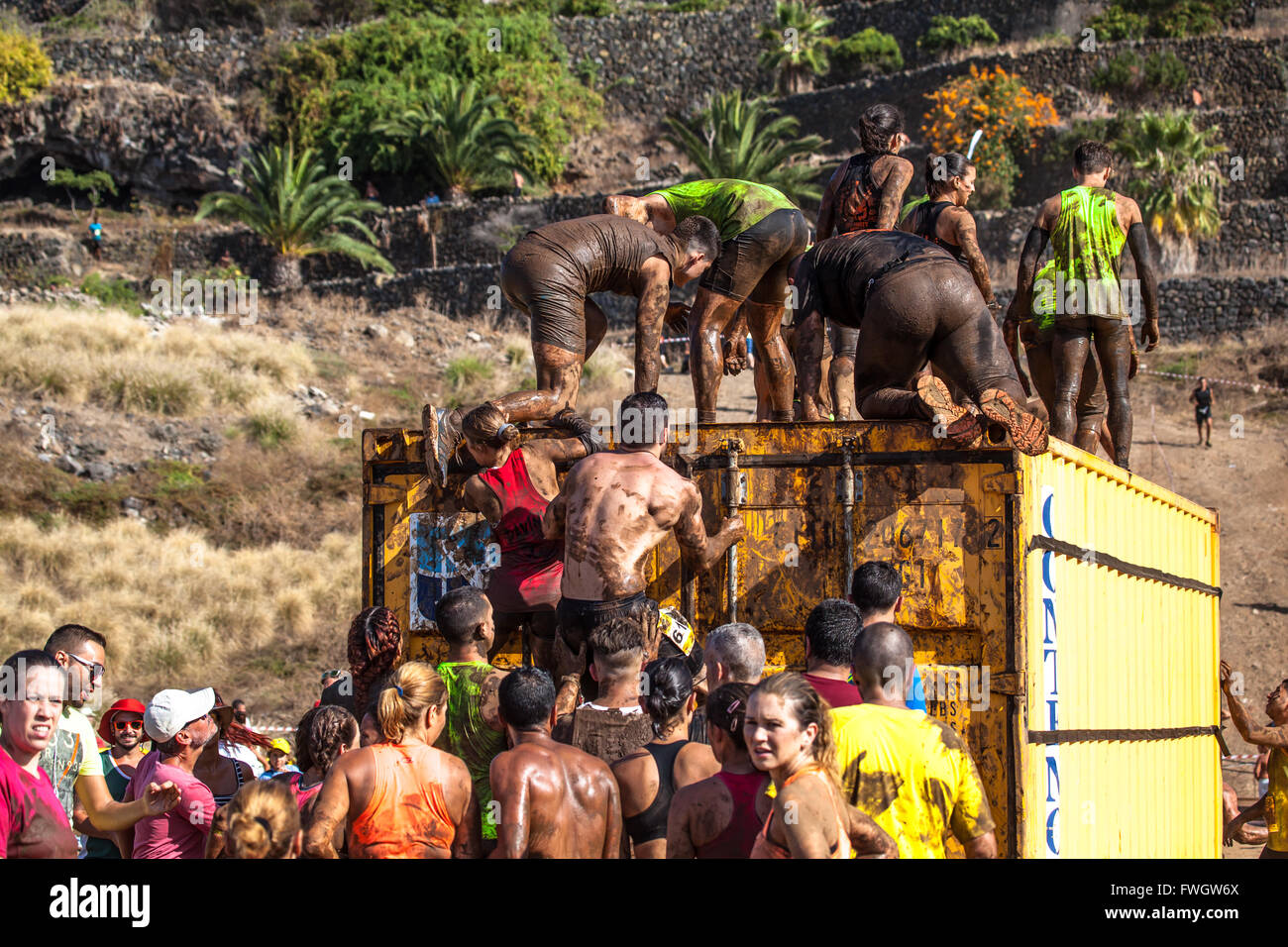 spartan race competition Stock Photo - Alamy