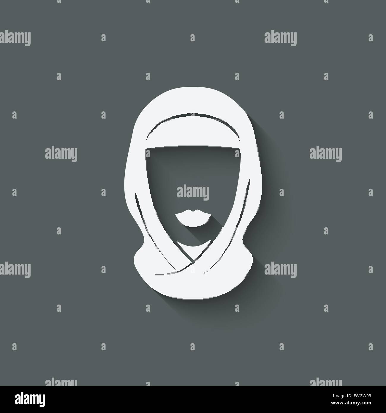 Arabic woman avatar - vector illustration. eps 10 Stock Vector Image ...