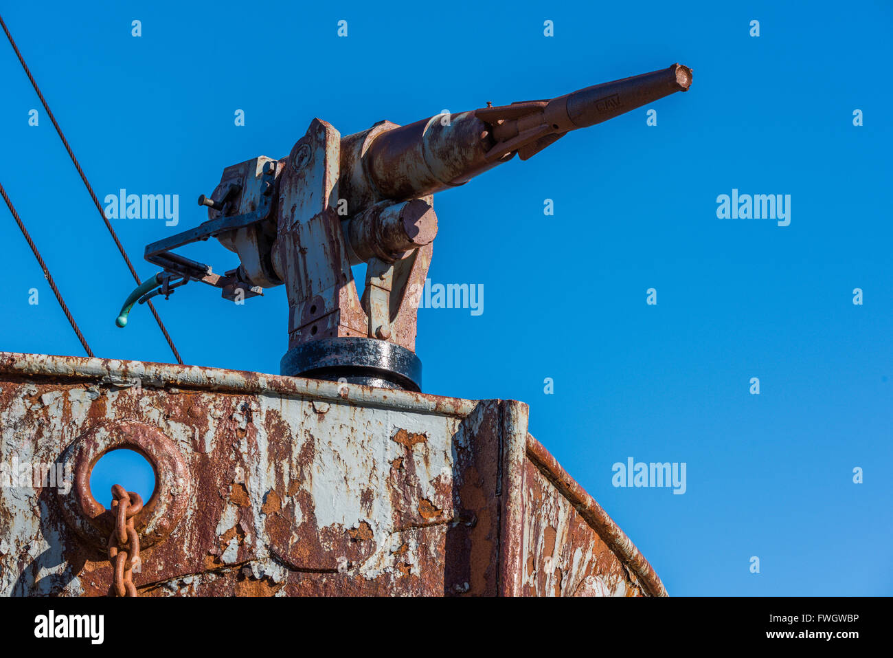 Harpoon gun whaling ship hi-res stock photography and images - Alamy