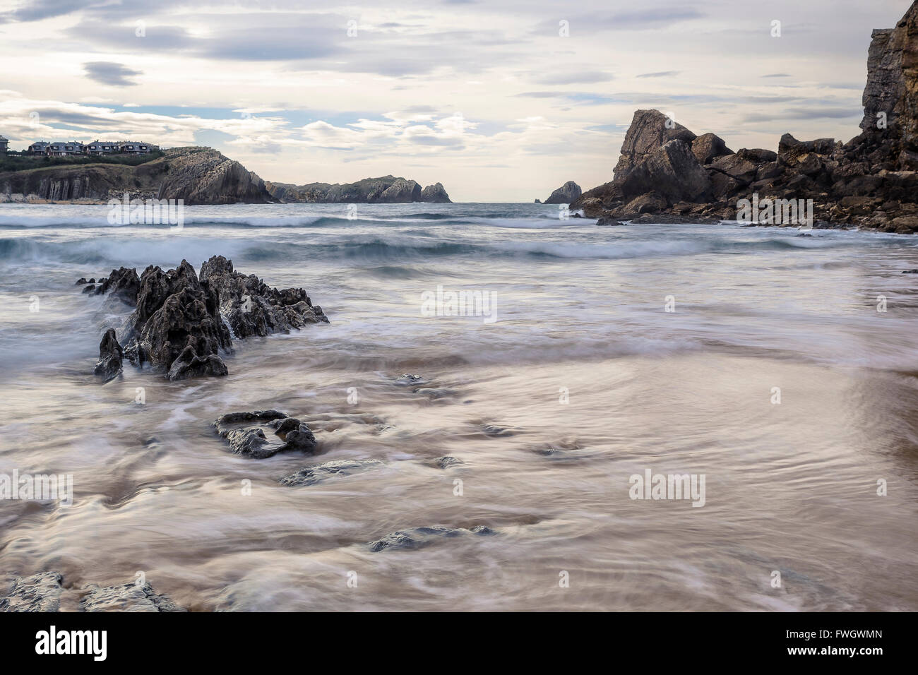 Portio beach. Cantabria, Spain. Europe Stock Photo - Alamy
