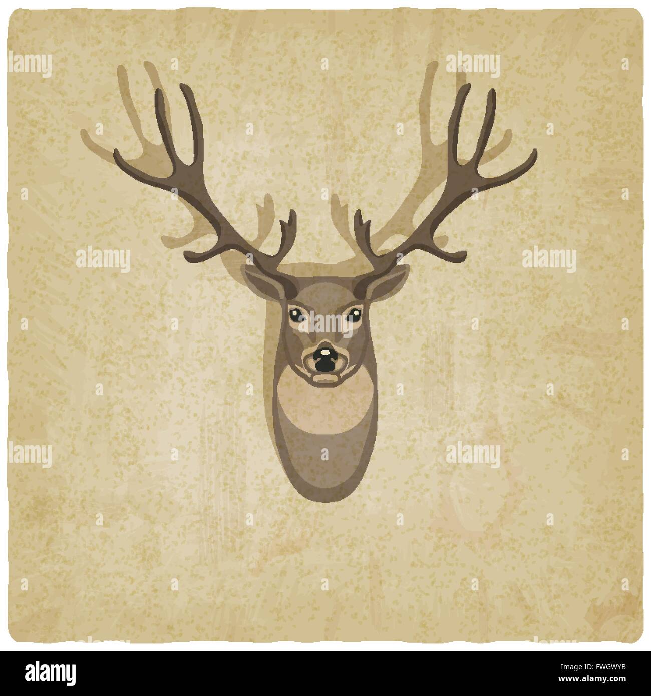 Old deer Stock Vector Images - Alamy
