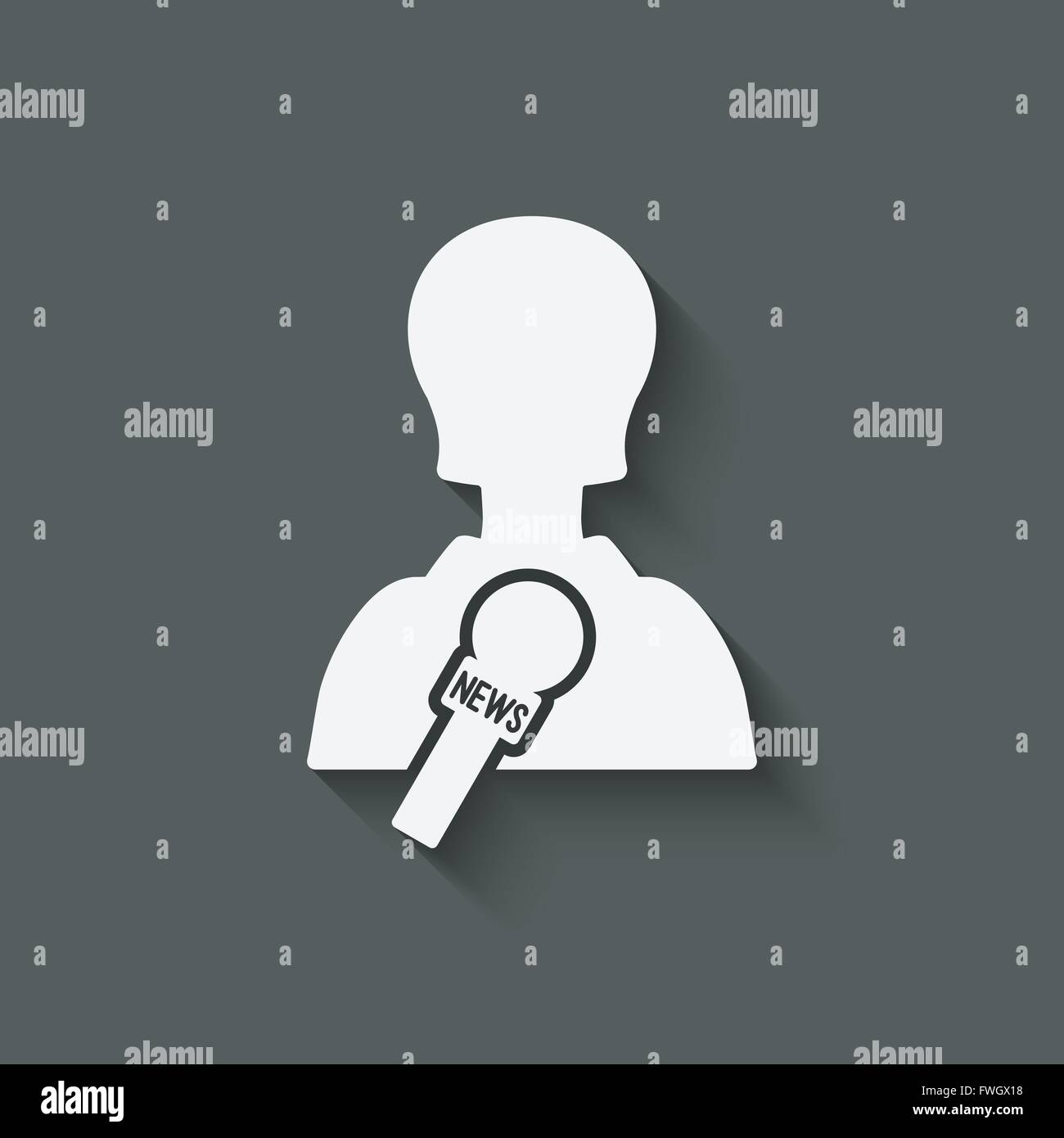 news reporter media symbol - vector illustration. eps 10 Stock Vector ...