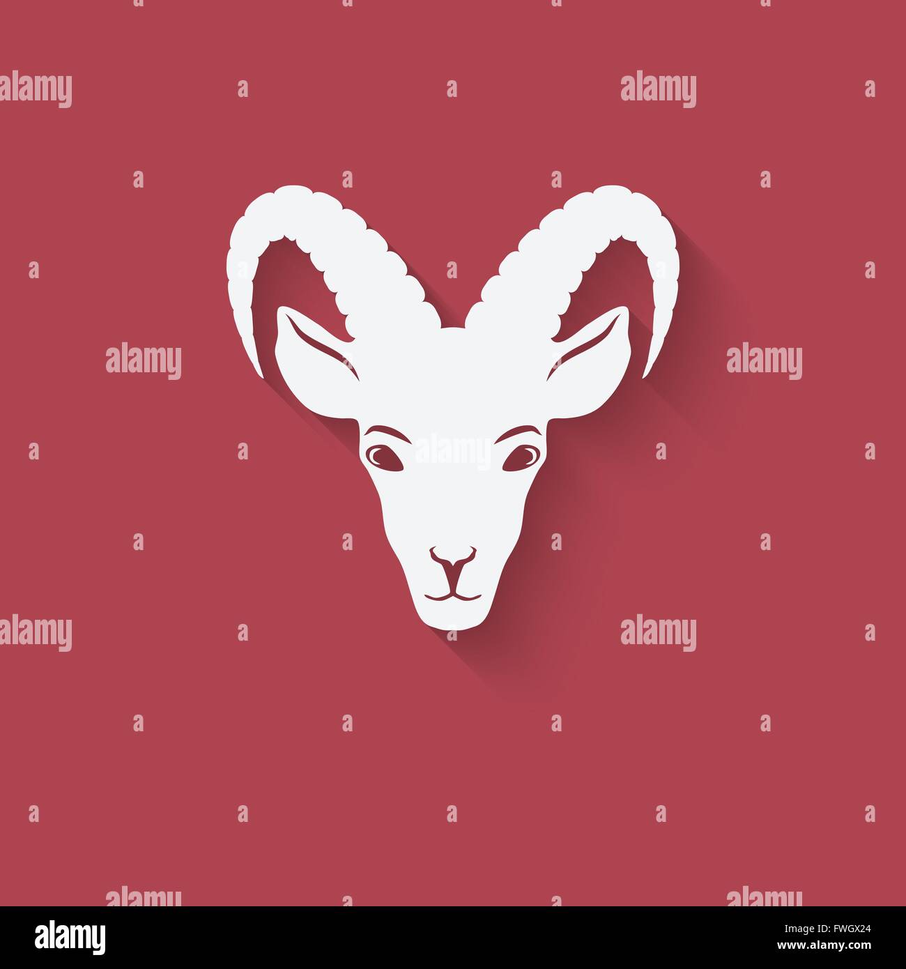 Goat head Stock Vector Images - Alamy