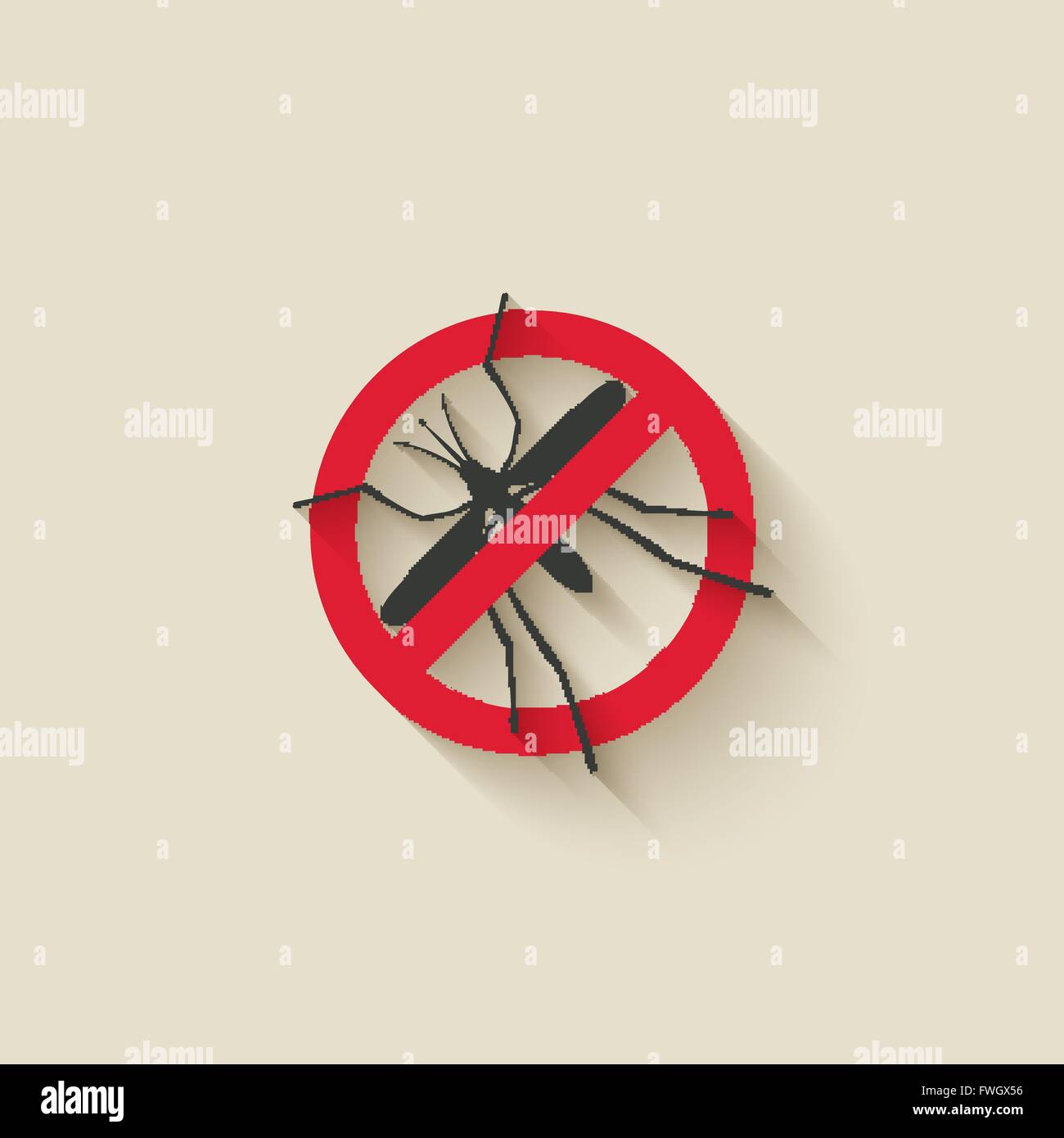 mosquito warning sign - vector illustration. eps 10 Stock Vector Image ...