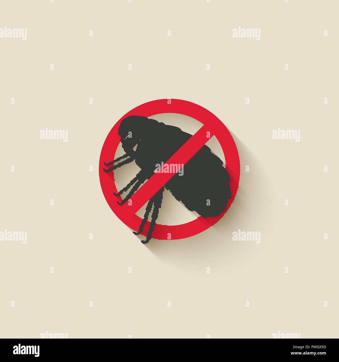 flea warning sign - vector illustration. eps 10 Stock Vector Image ...