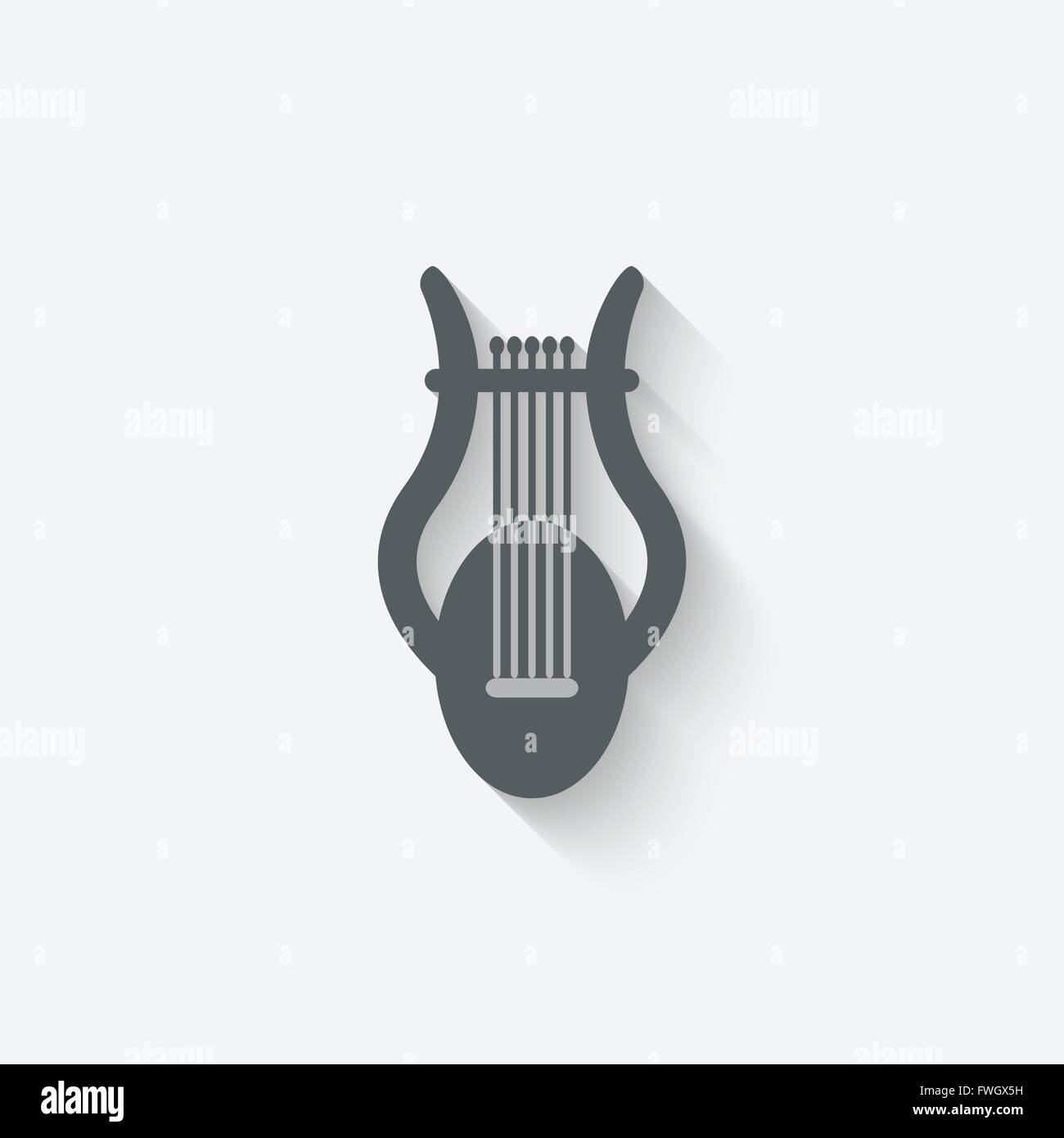 lyre music design element - vector illustration. eps 10 Stock Vector ...