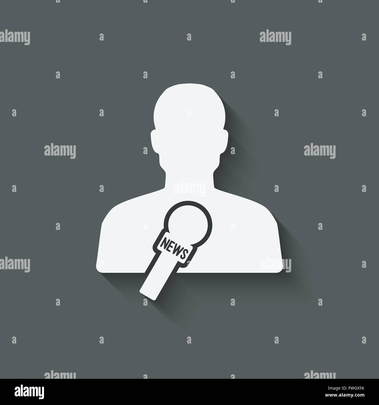 news reporter media symbol - vector illustration. eps 10 Stock Vector ...
