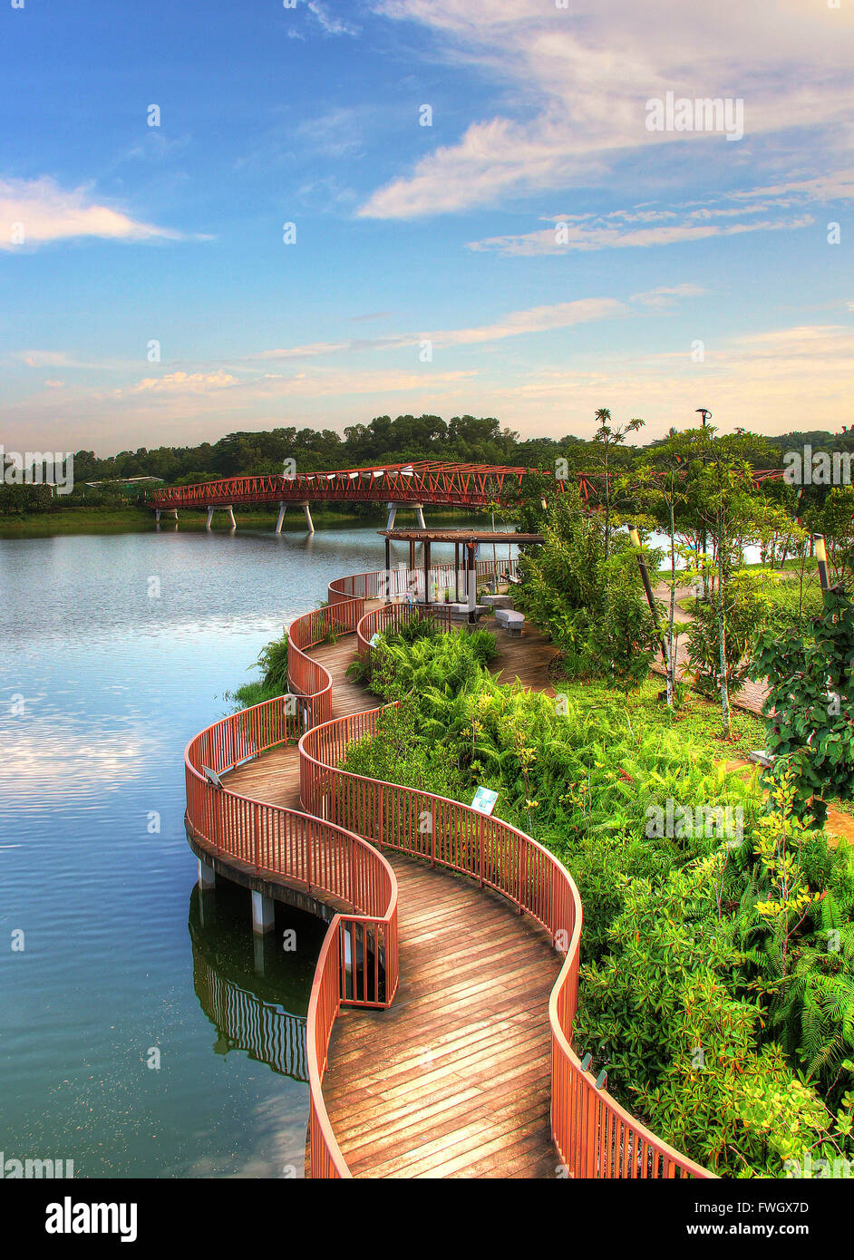 Punggol Promenade Riverside Walk Stock Photo - Alamy