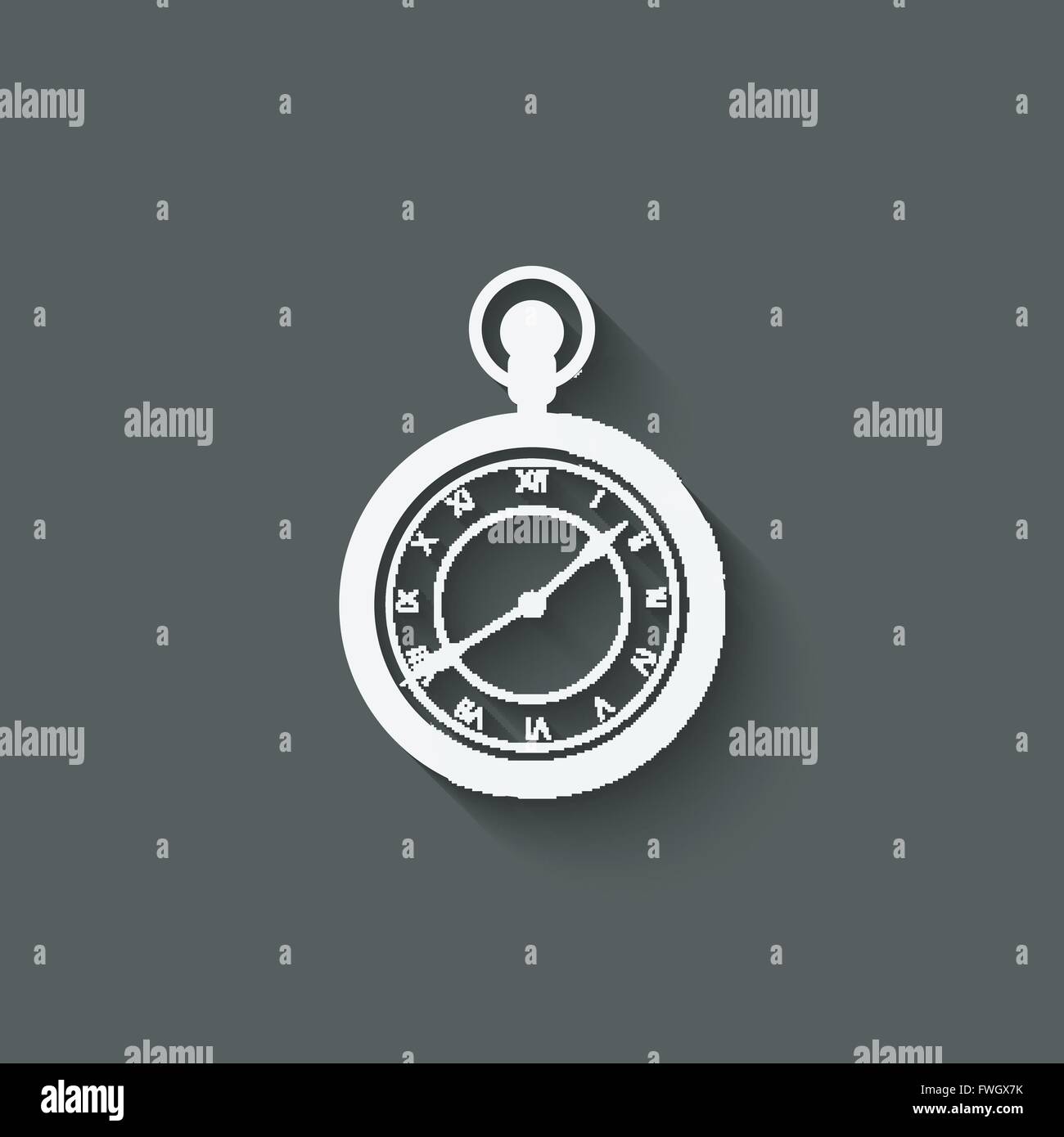 Pocket watch icon Stock Vector Images - Alamy