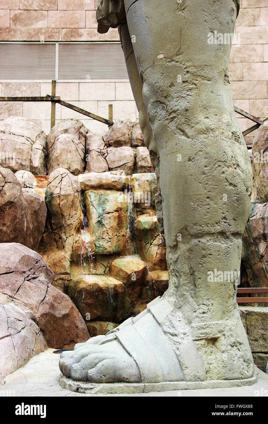 Leg of a Egyptian Warrior Stock Photo - Alamy