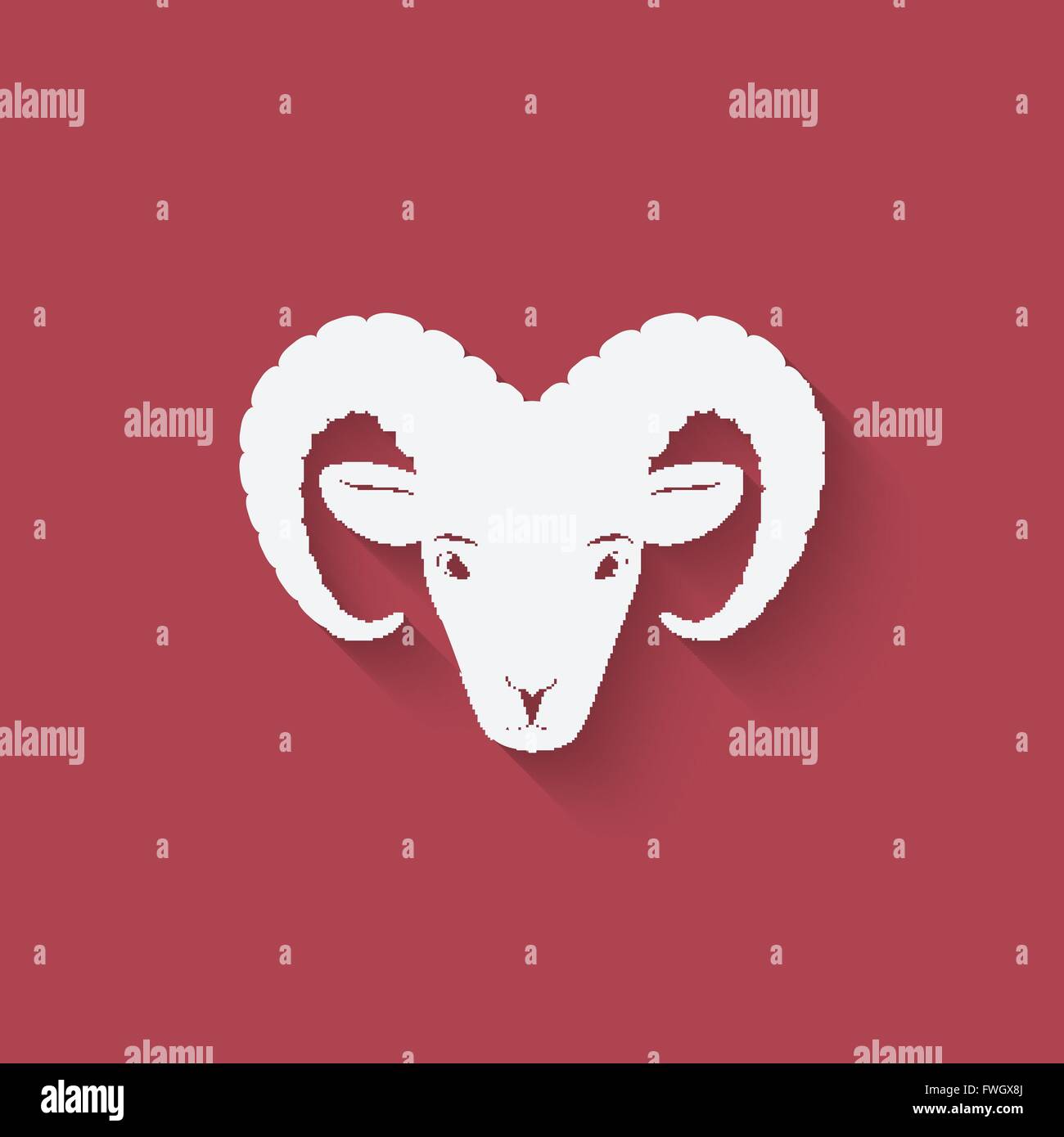 sheep head symbol - vector illustration. eps 10 Stock Vector Image ...