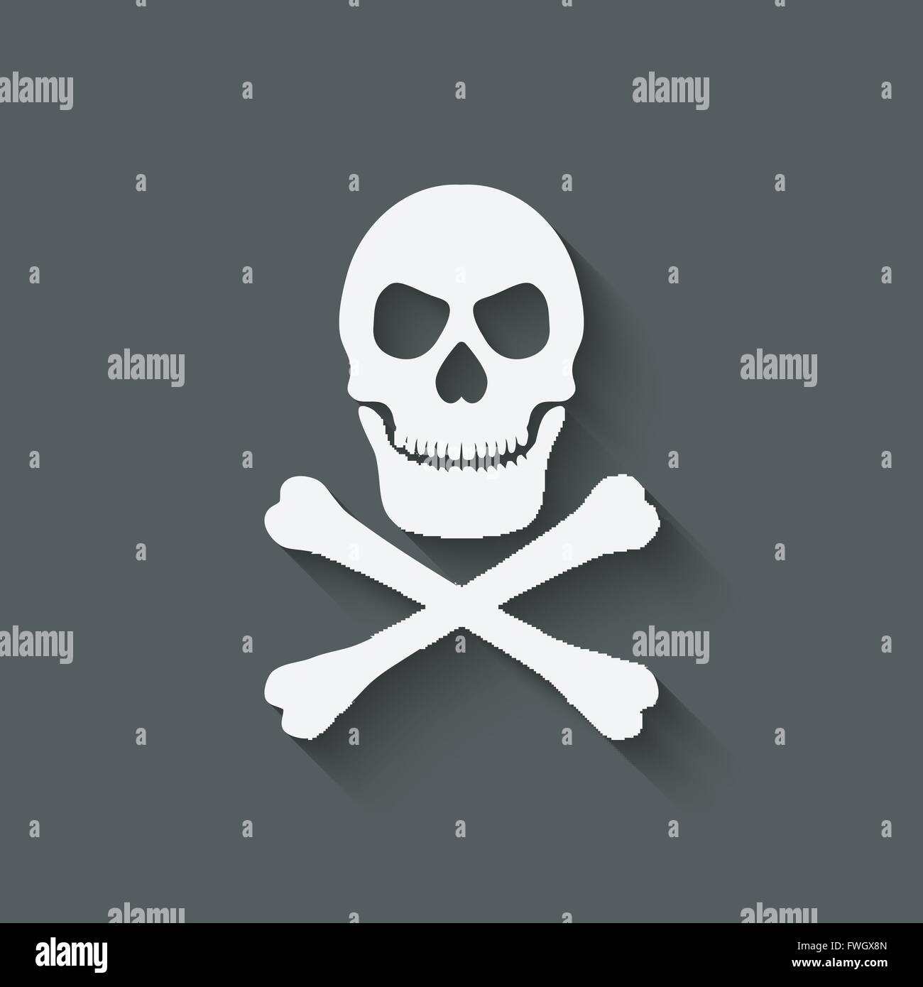 Skull and crossbones - vector illustration. eps 10 Stock Vector Image ...