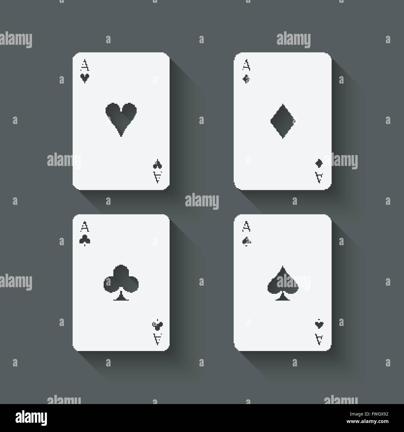 aces card set - vector illustration. eps 10 Stock Vector Image & Art ...