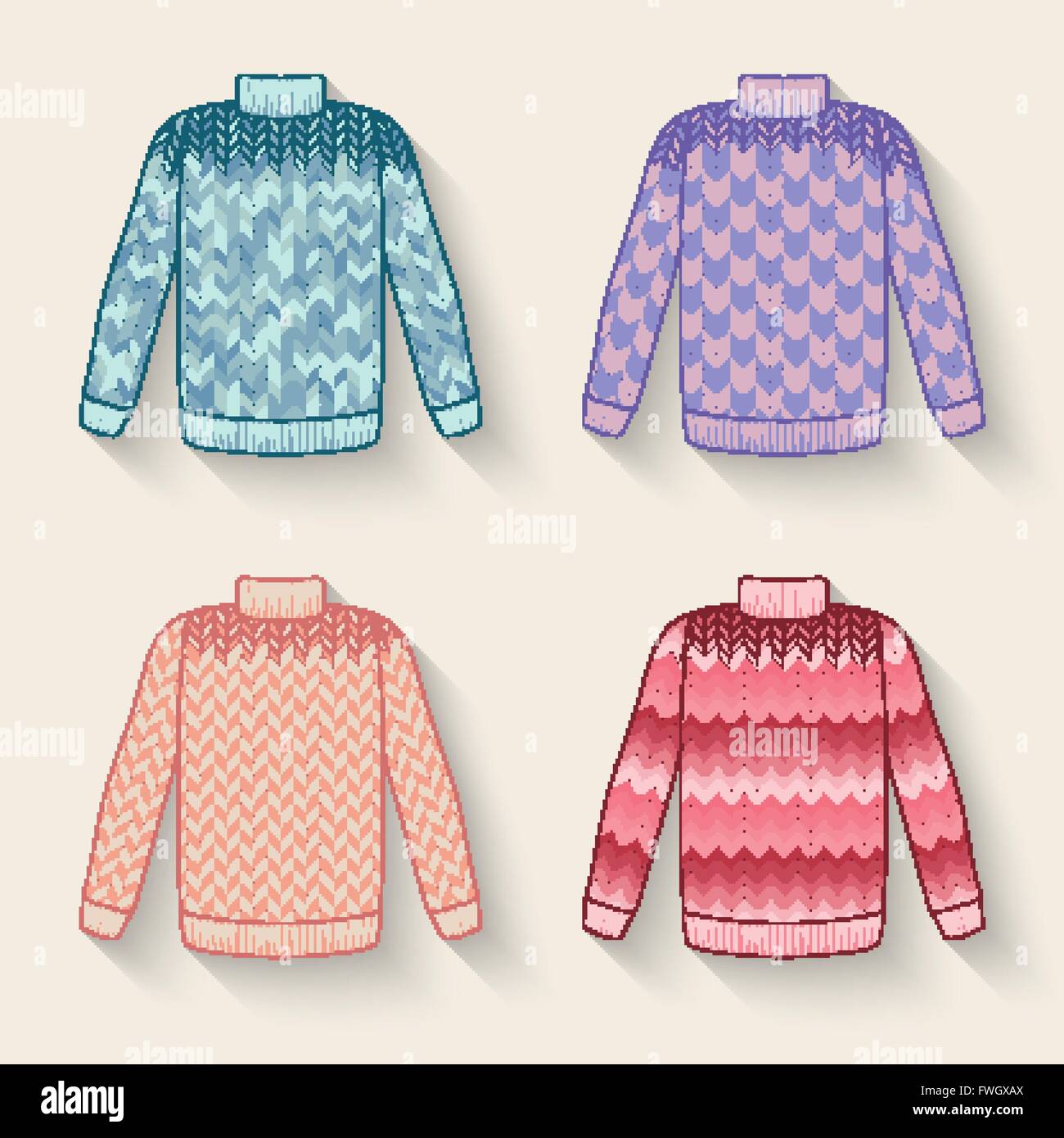 Hand knitted jumper Stock Vector Images - Alamy