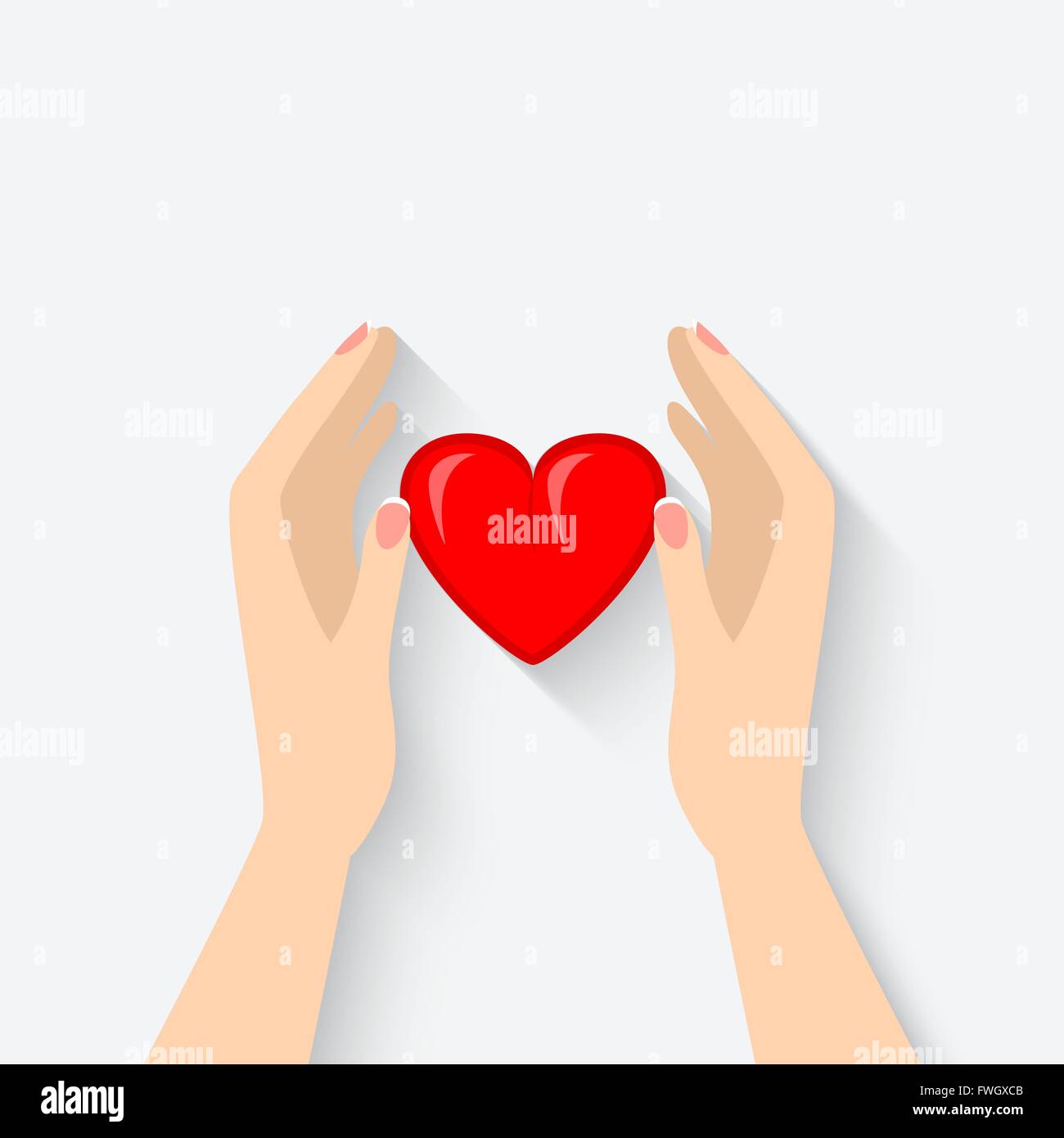 heart in hands symbol - vector illustration. eps 10 Stock Vector Image ...
