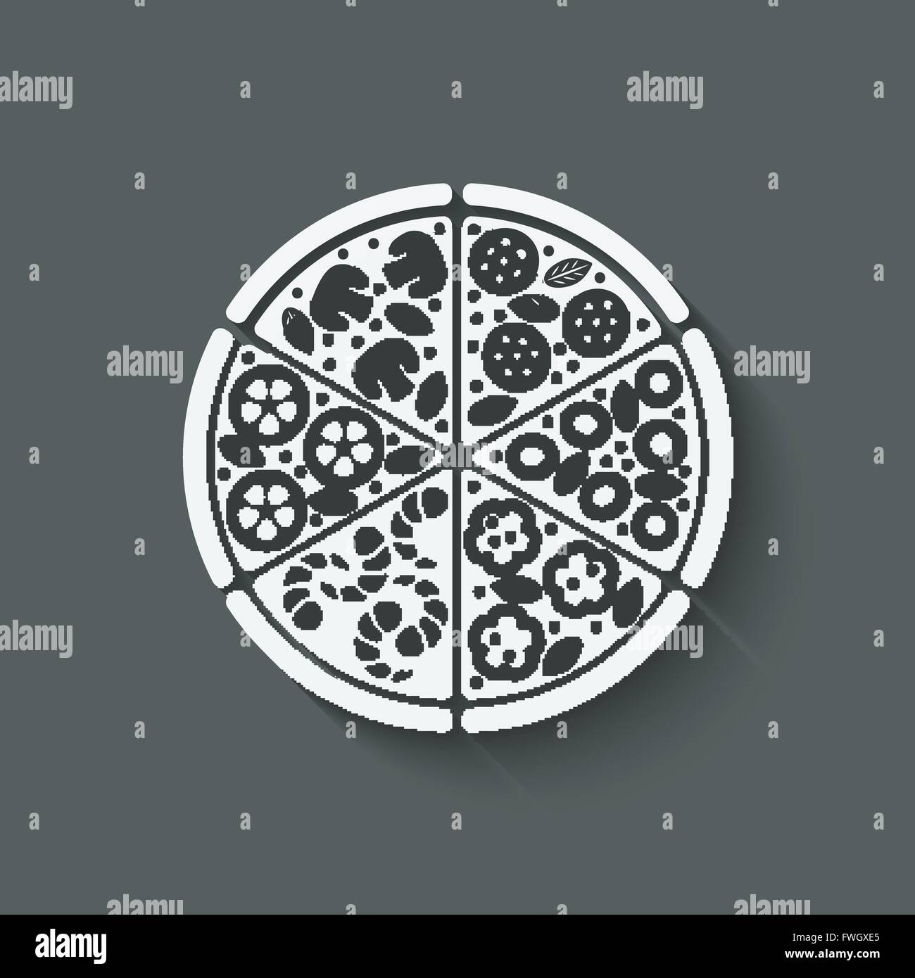 pizza design element - vector illustration. eps 10 Stock Vector Image ...