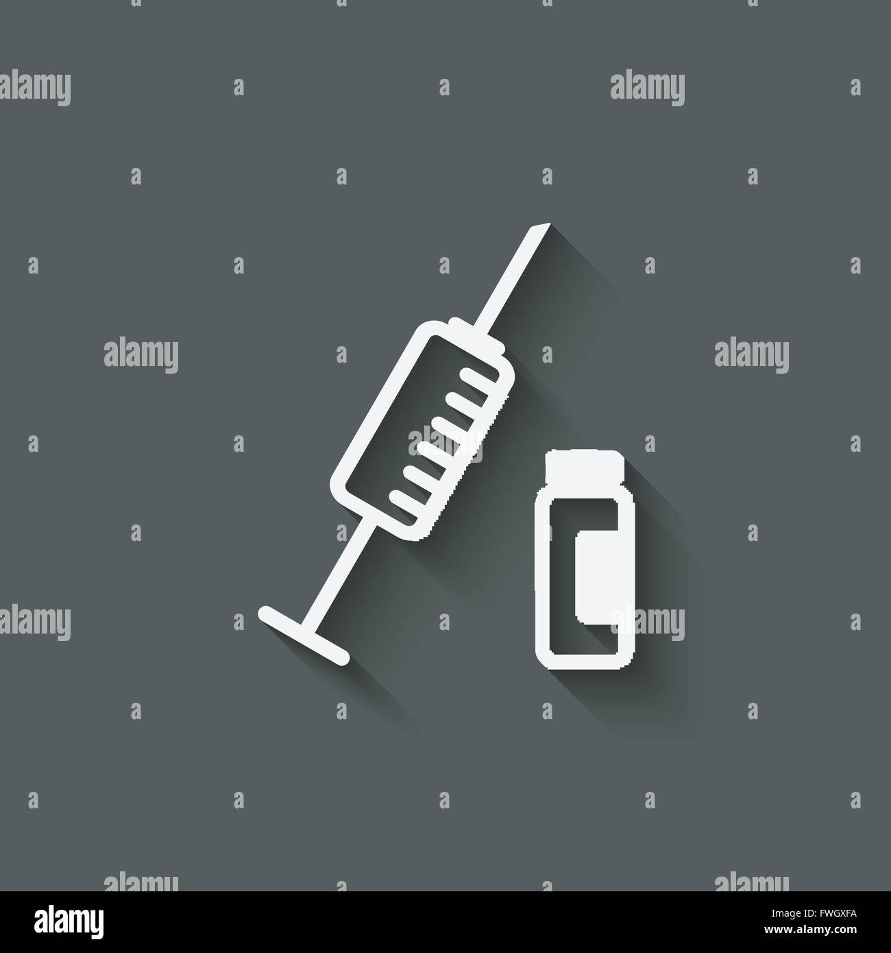 Medical symbol syringe vial vector hi-res stock photography and images ...