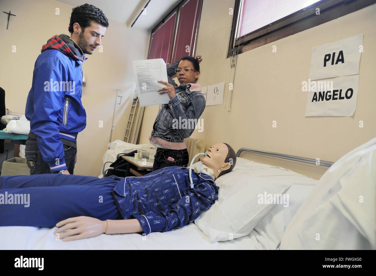 University of Milan (Italy), course of nursing at the Hospital S. Carlo ...