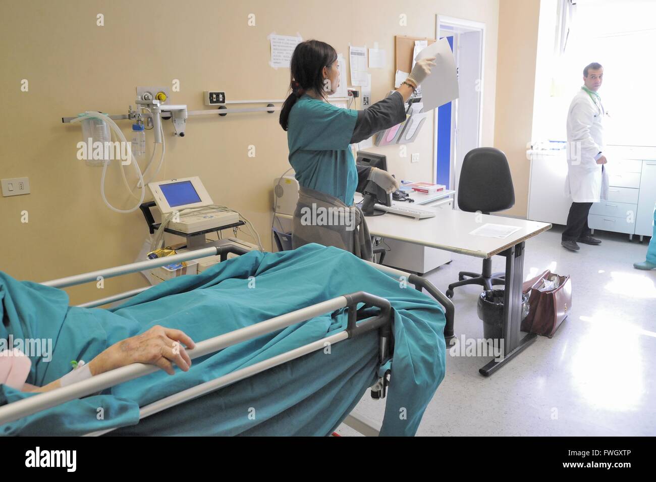 Milan (Italy), S. Carlo Hospital, first aid department Stock Photo - Alamy