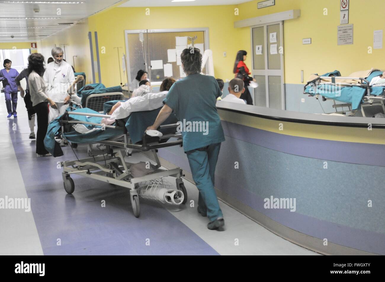 Milan (Italy), S. Carlo Hospital, first aid department Stock Photo - Alamy