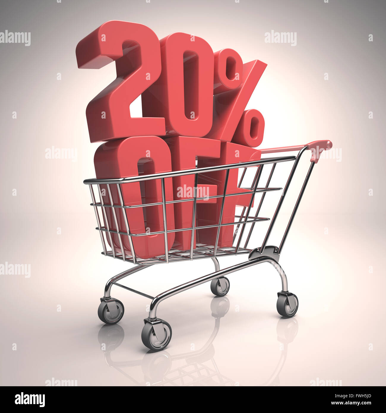 3D image concept of promotion, rebate on your purchases. Clipping path ...