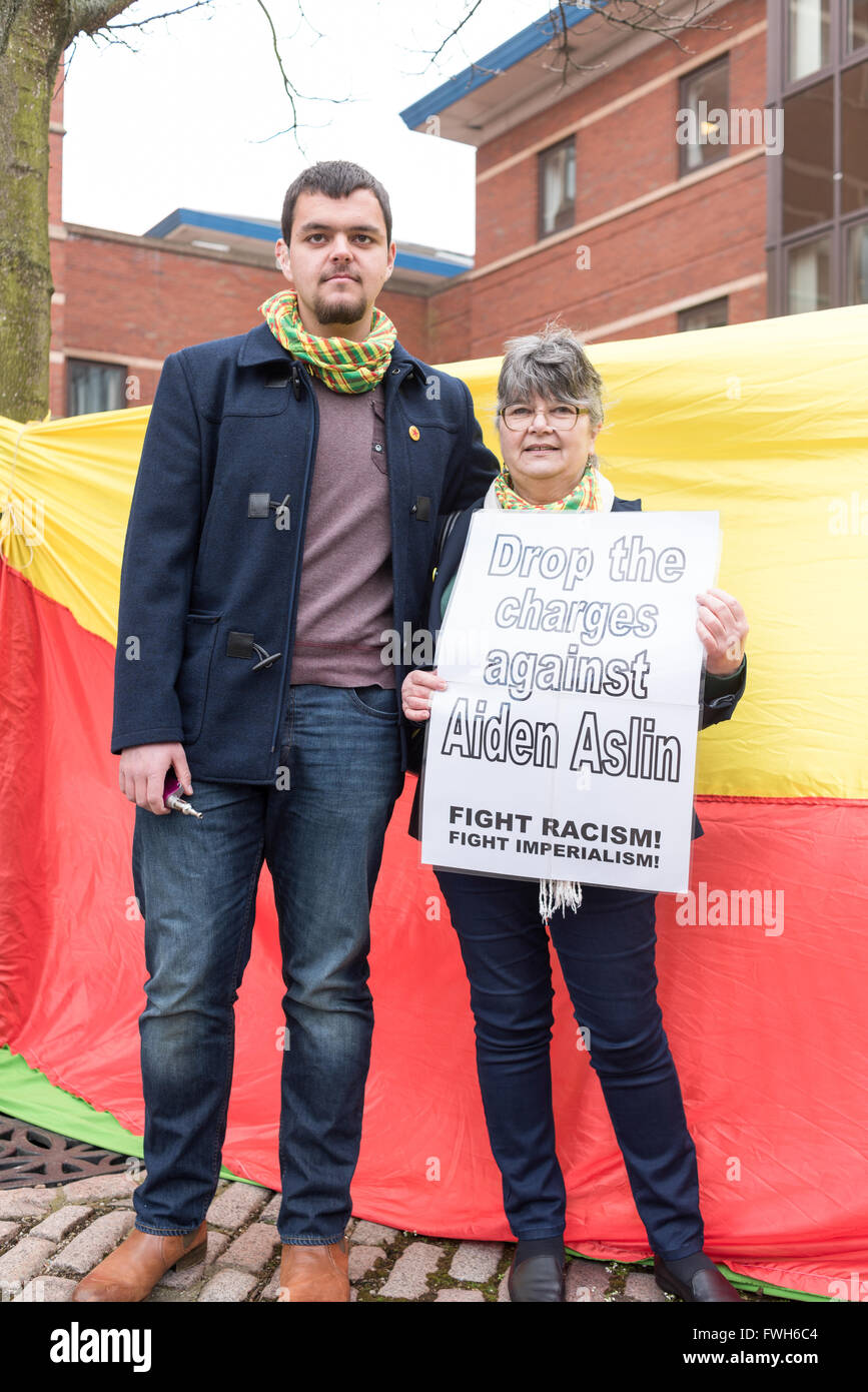 Nottingham,UK,05th April 2016.Aiden Aslin,a 22 year old man from Newark ...