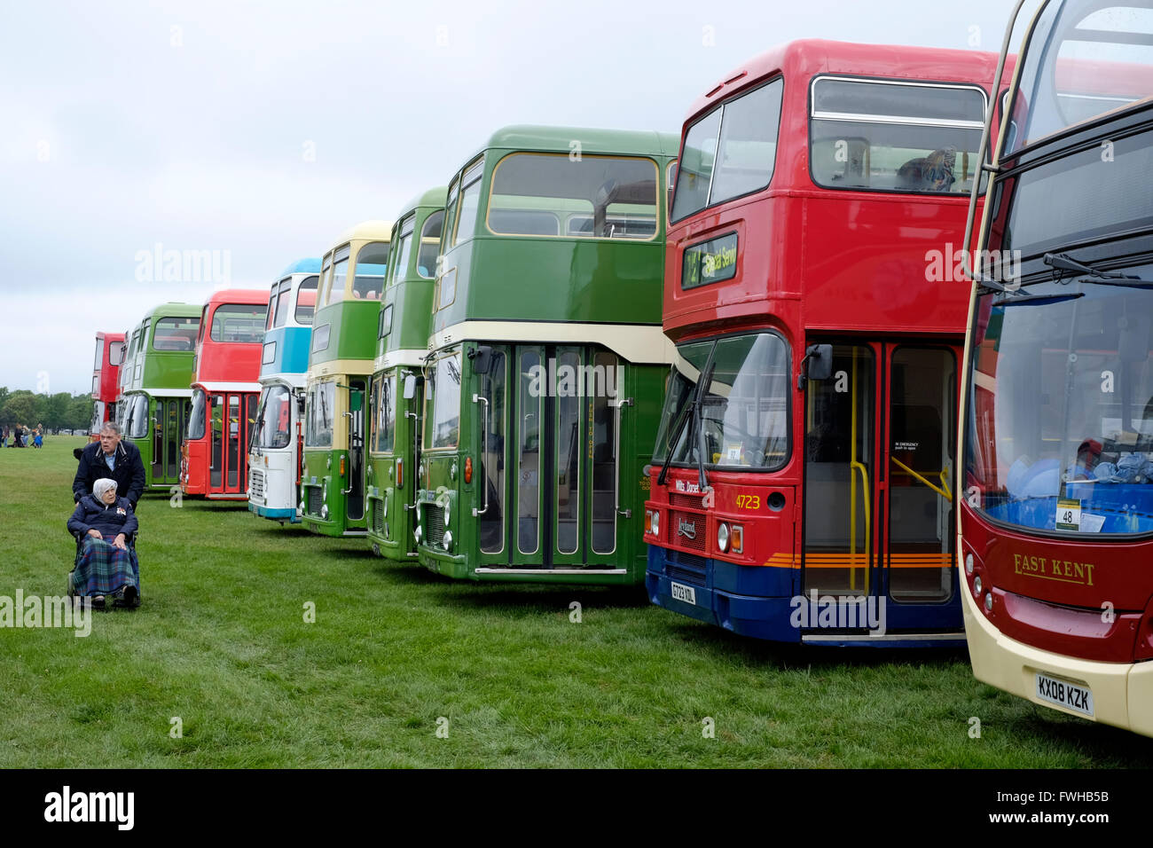 a line up of vehicles at a show of classic vintage buses southsea ...