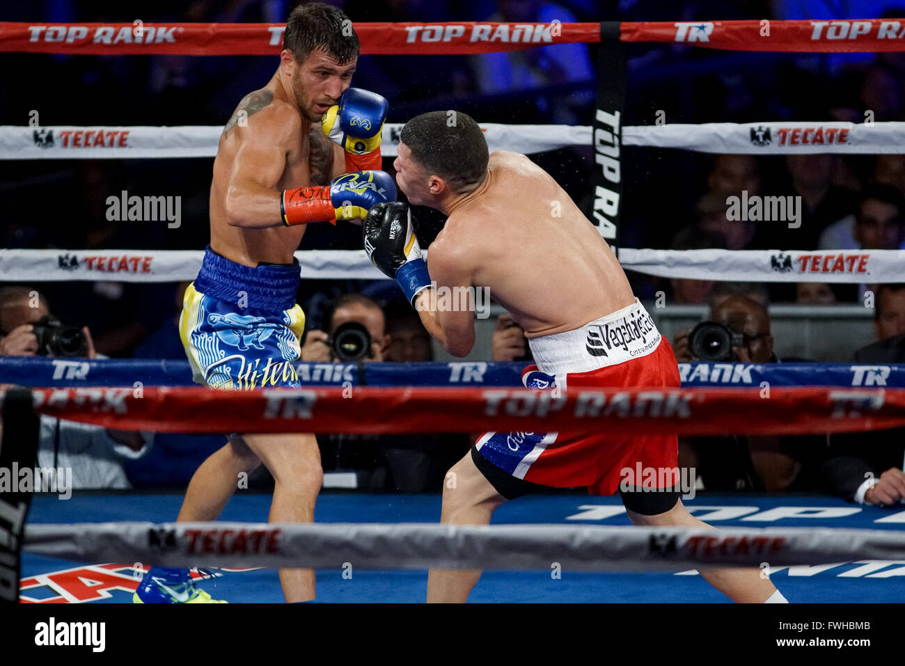New York, New York, USA. 11th June, 2016. ROMAN MARTINEZ (red and blue ...