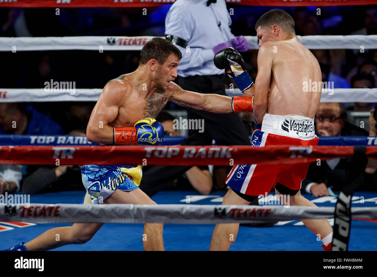 New York, New York, USA. 11th June, 2016. ROMAN MARTINEZ (red and blue ...