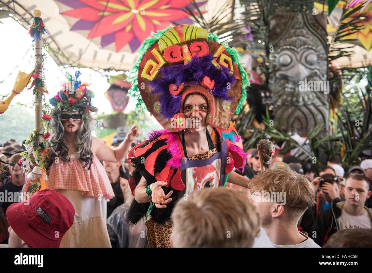 Manchester, UK. 11th June 2016. festival goers going off in The Elrow ...