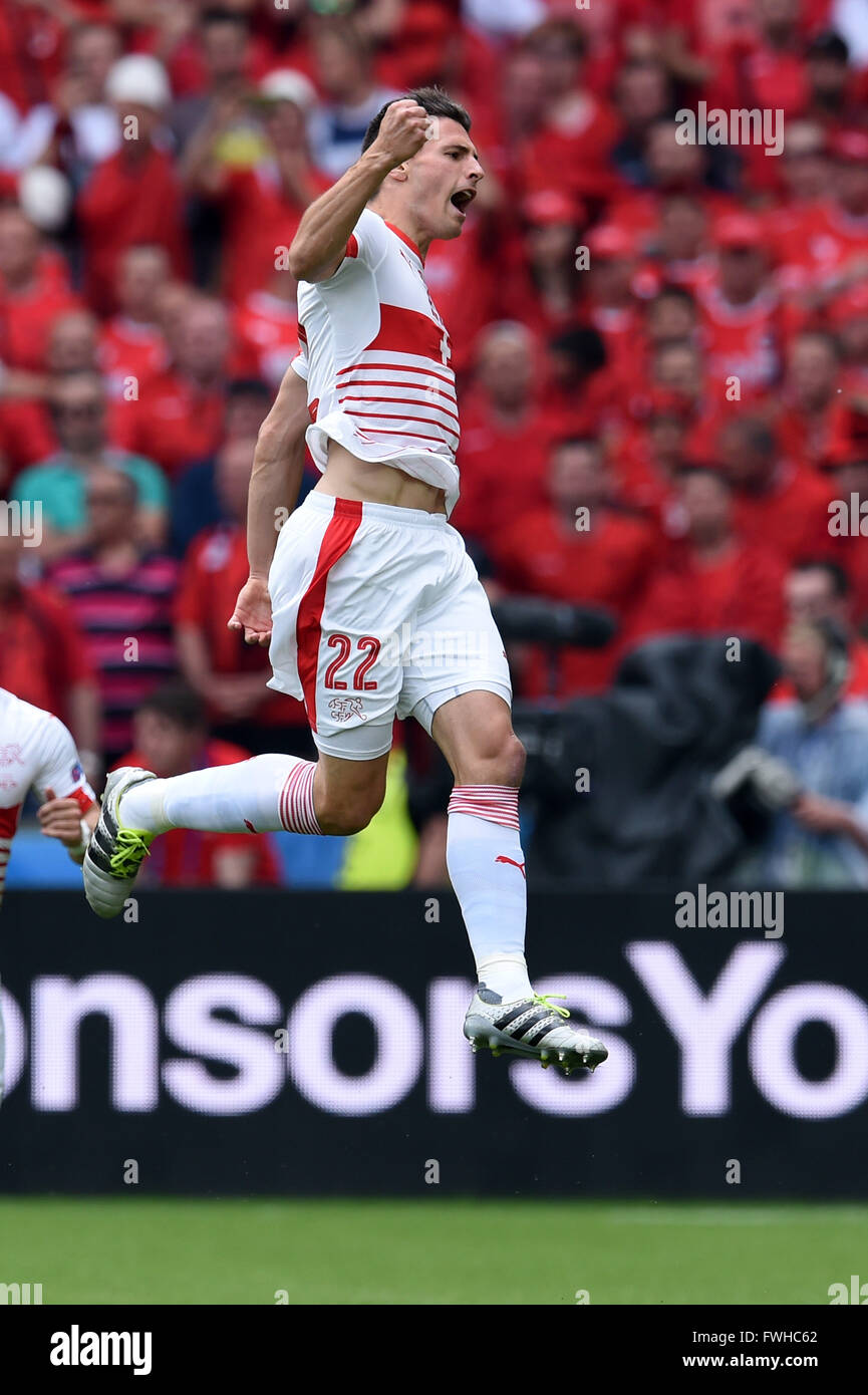 Lens, France. 11th June, 2016. Fabian Schar (SUI) Football/Soccer ...