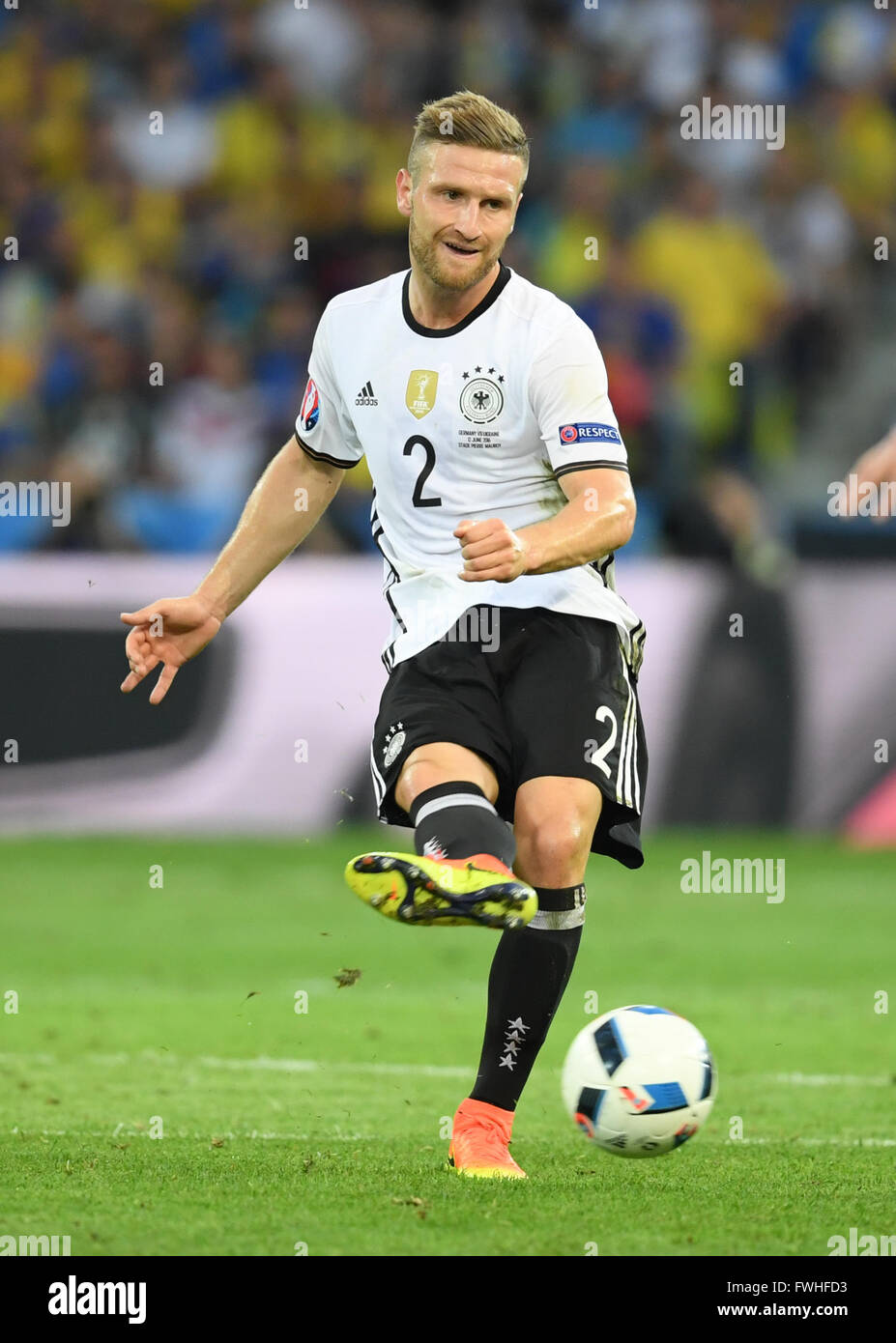 Lille, France, 12th June, 2016. Shkodran Mustafi of Germany during the ...