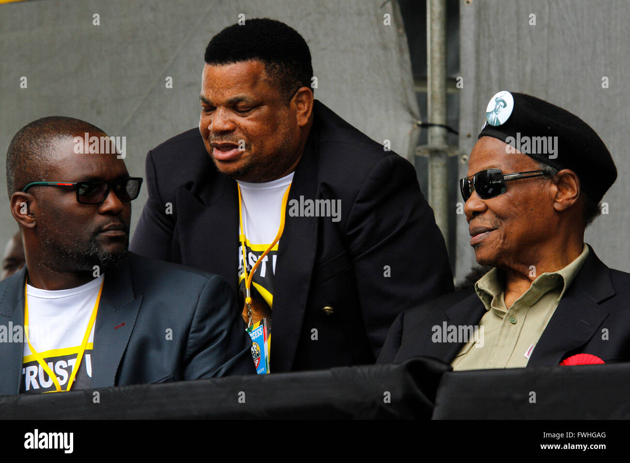 Durban, South Africa. 12th June, 2016. Mangosuthu Buthelezi (right ...