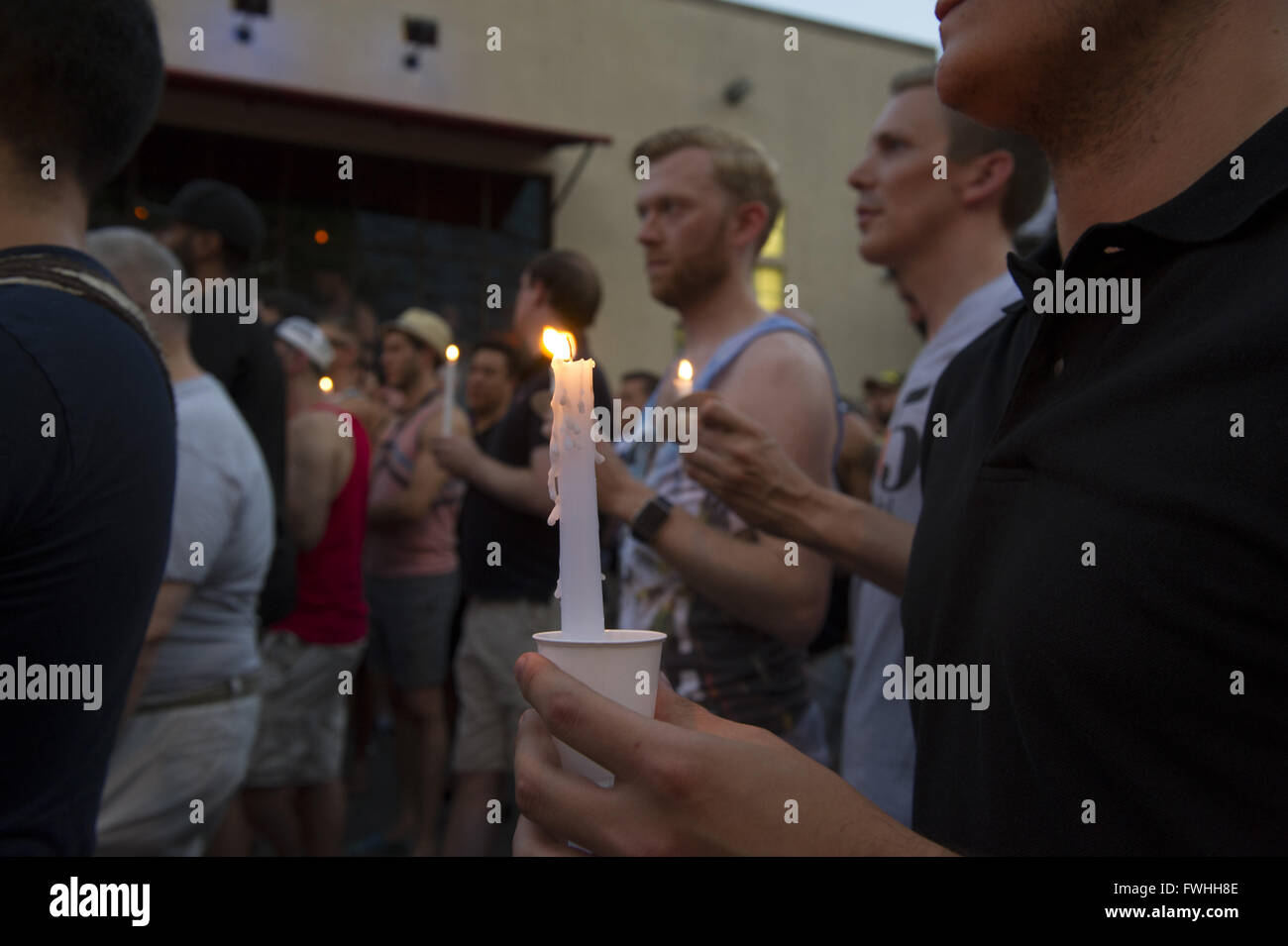 Atlanta, GA, USA. 12th June, 2016. Atlanta LGBT community gathers in ...
