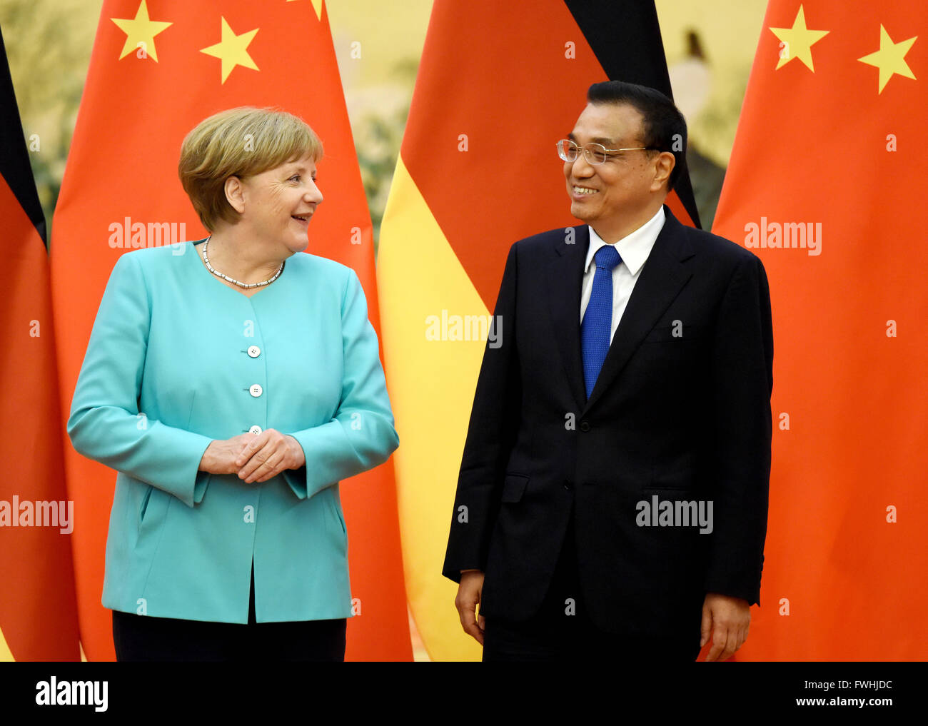 Beijing, China. 13th June, 2016. German chancellor Angela Merkel (CDU ...