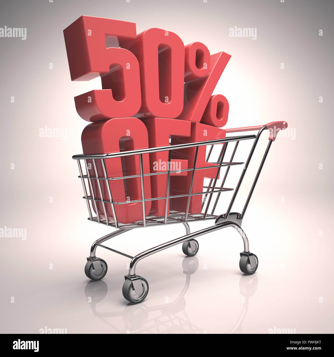 3D image concept of promotion, rebate on your purchases. Clipping path ...