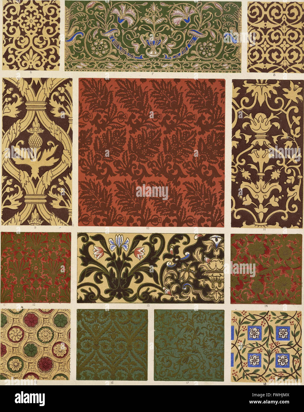 A detailed study of ornamental design, focusing on the principles of ...