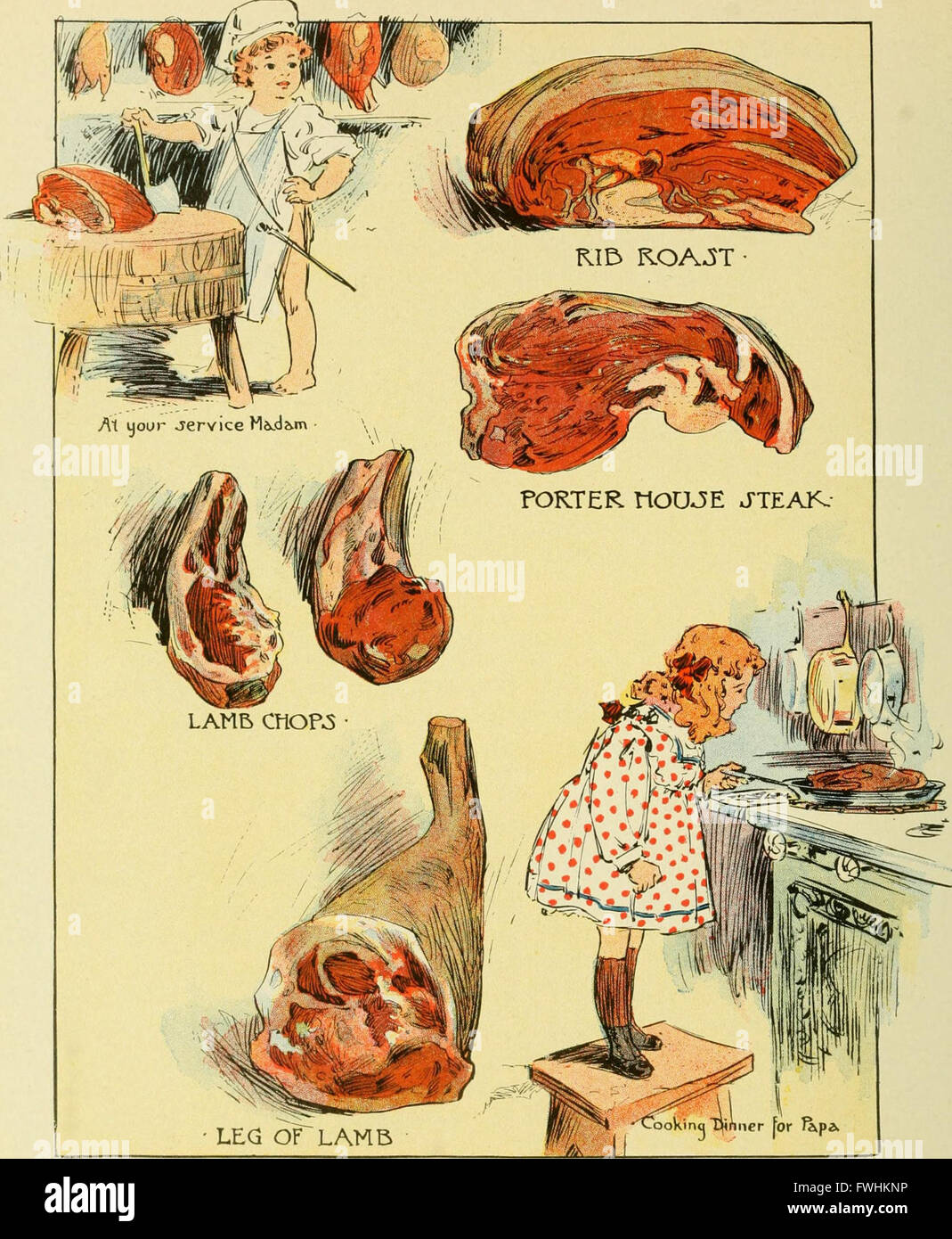 Early 1900s chef cooking in kitchen hi-res stock photography and images ...
