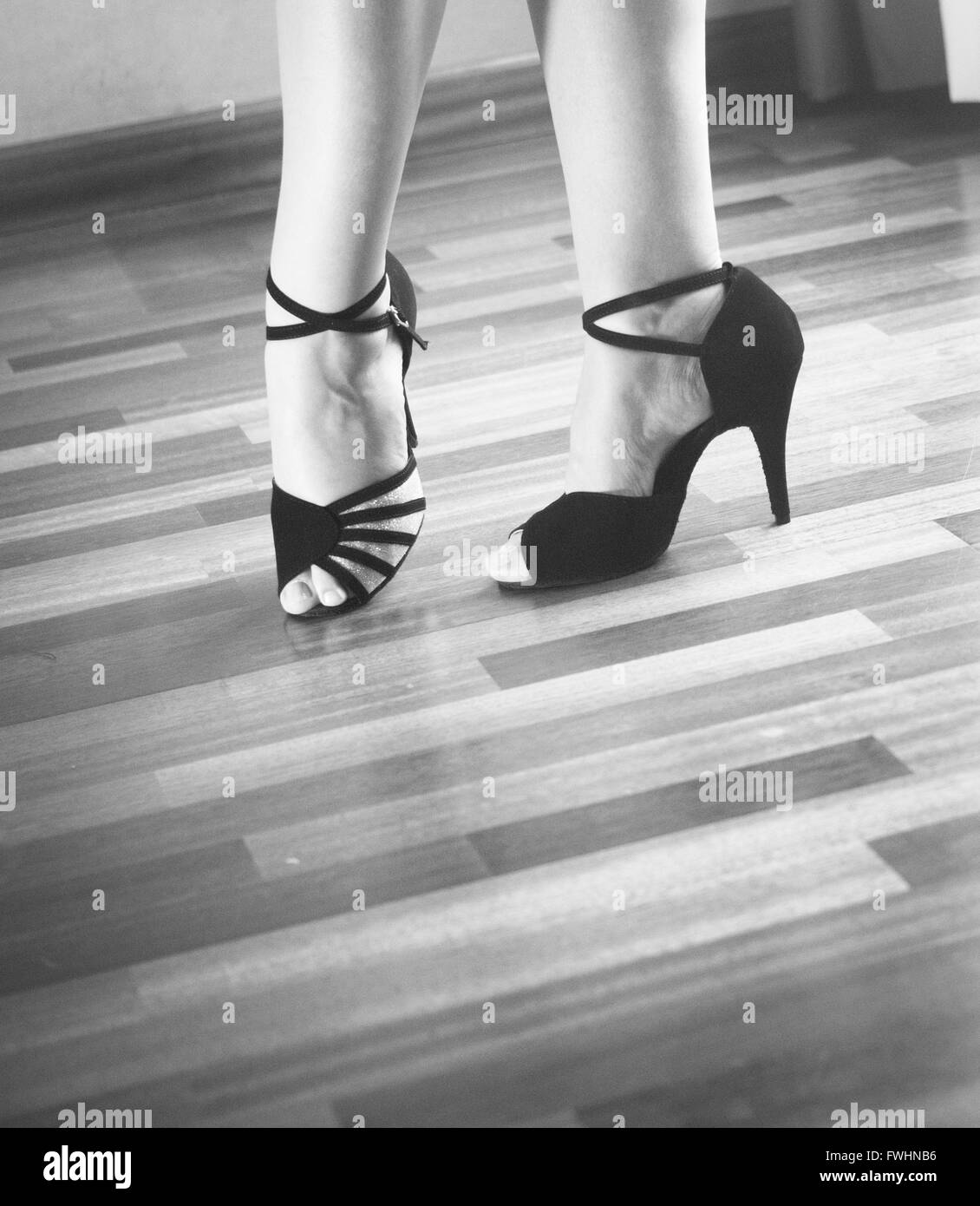 Female ballroom, standard, sport dance, latin and salsa dancer feet and ...