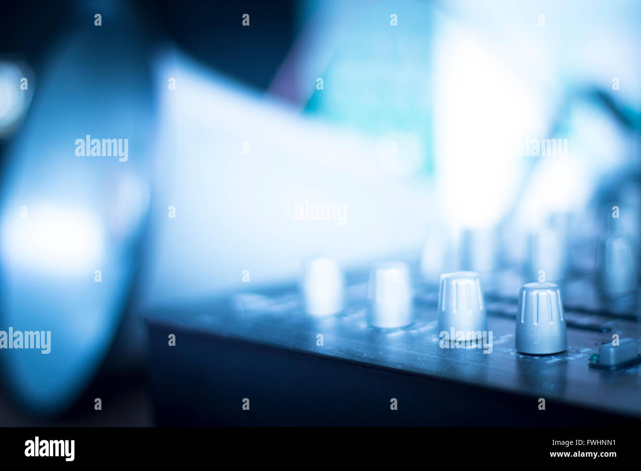 Deejay mixing desk house music dj party in Ibiza Nightclub Stock Photo ...