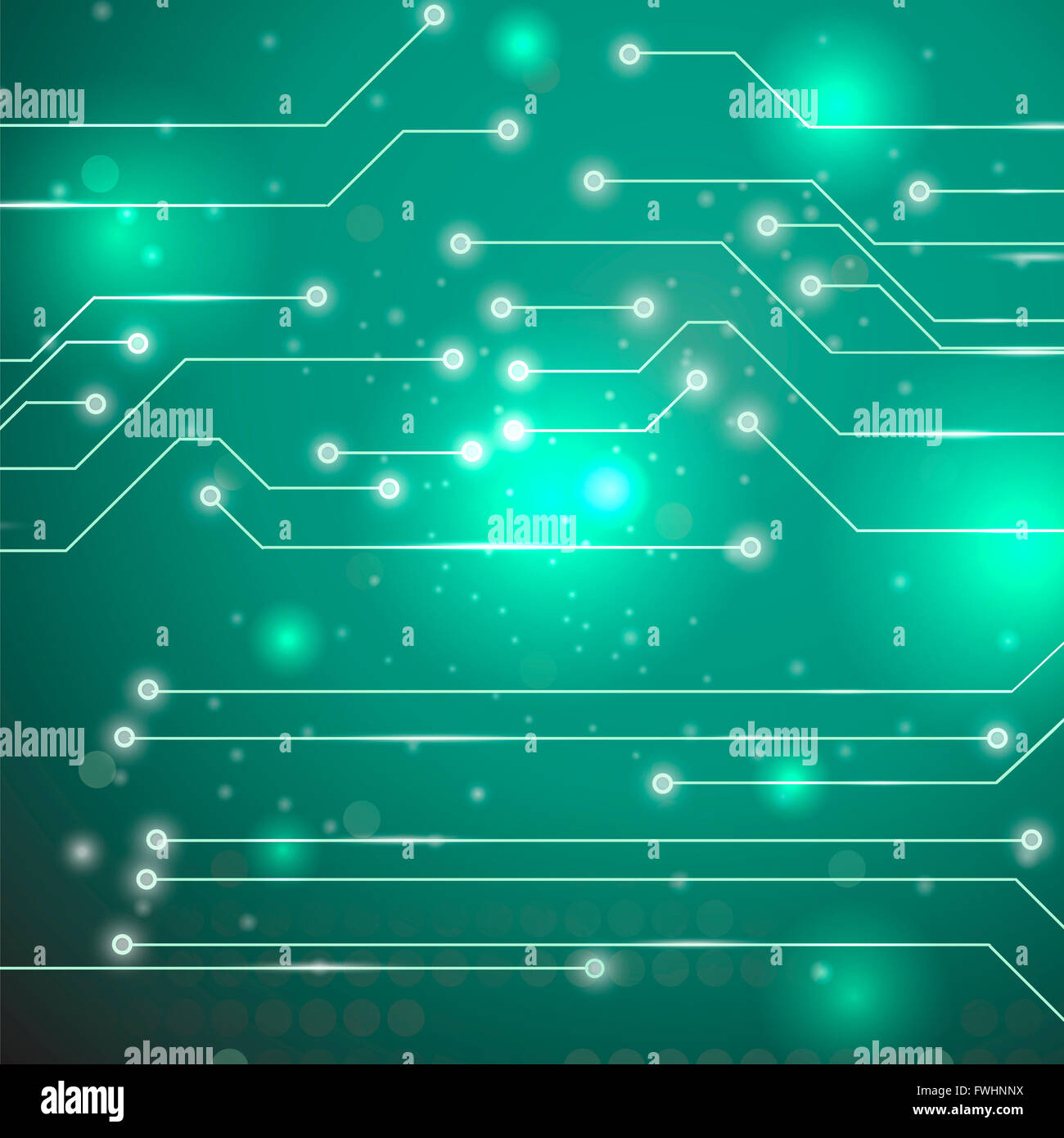 Modern Computer Technology Green Background Stock Photo - Alamy
