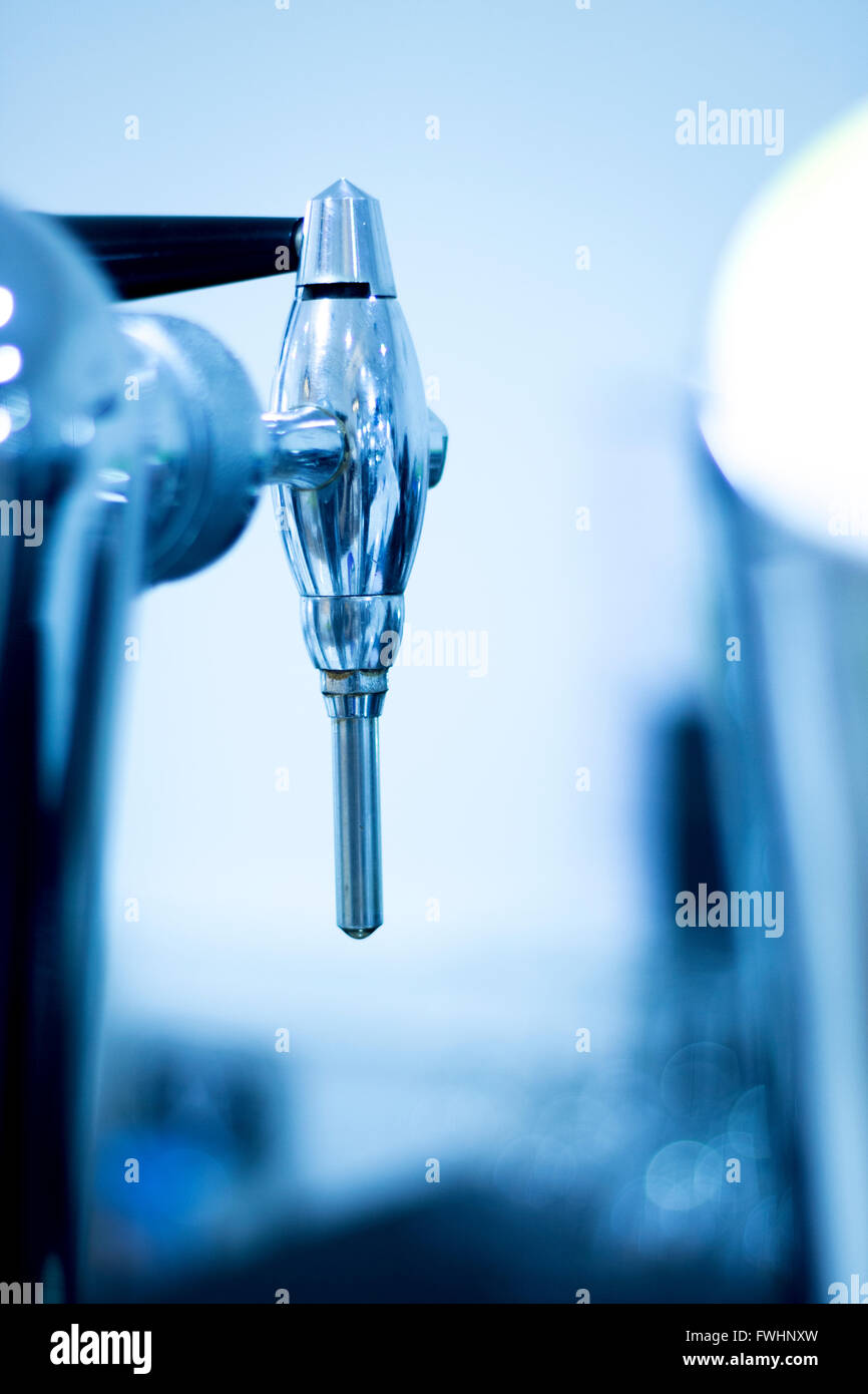 Draught beer pump tap in pub bar photo Stock Photo - Alamy