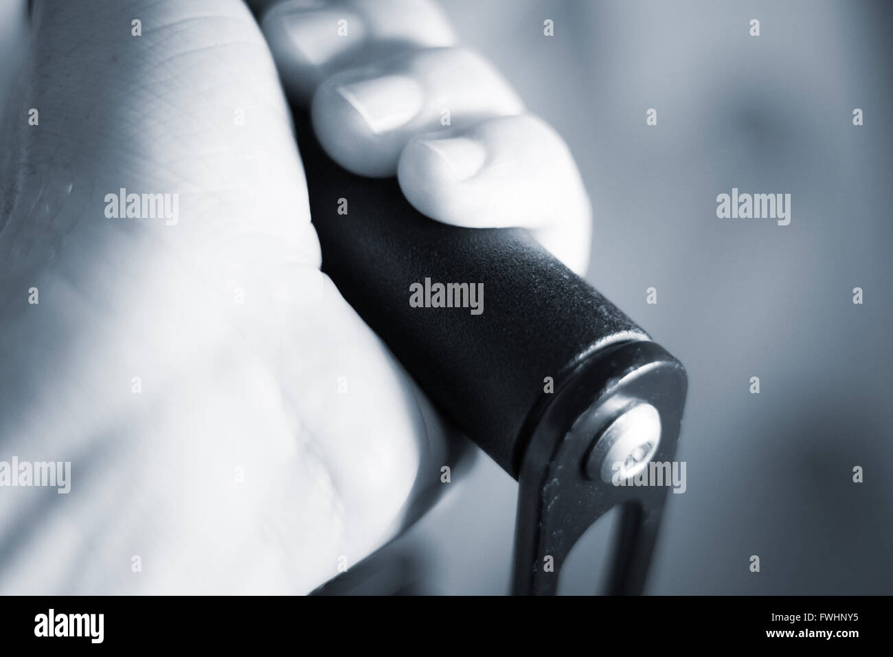 Exercise machine hand grip in crossfit, bodybuilding and weight ...