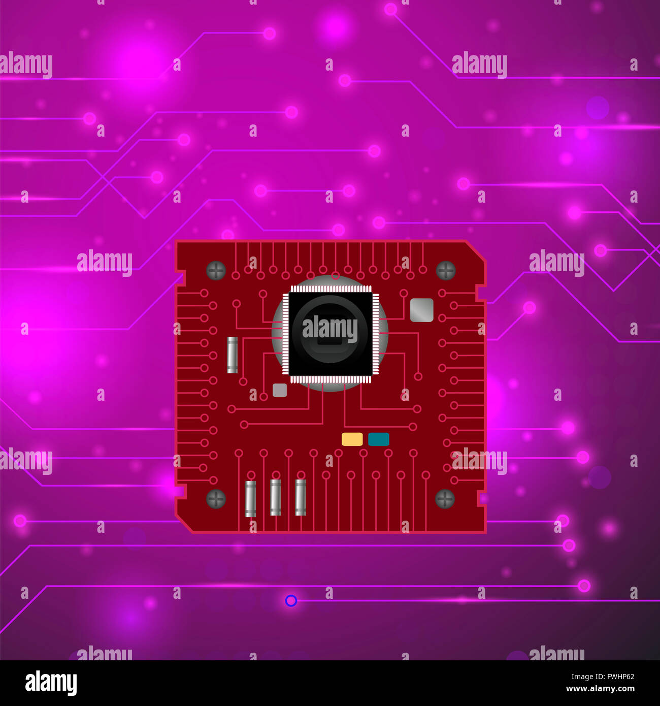 Pink circuit board hi-res stock photography and images - Alamy